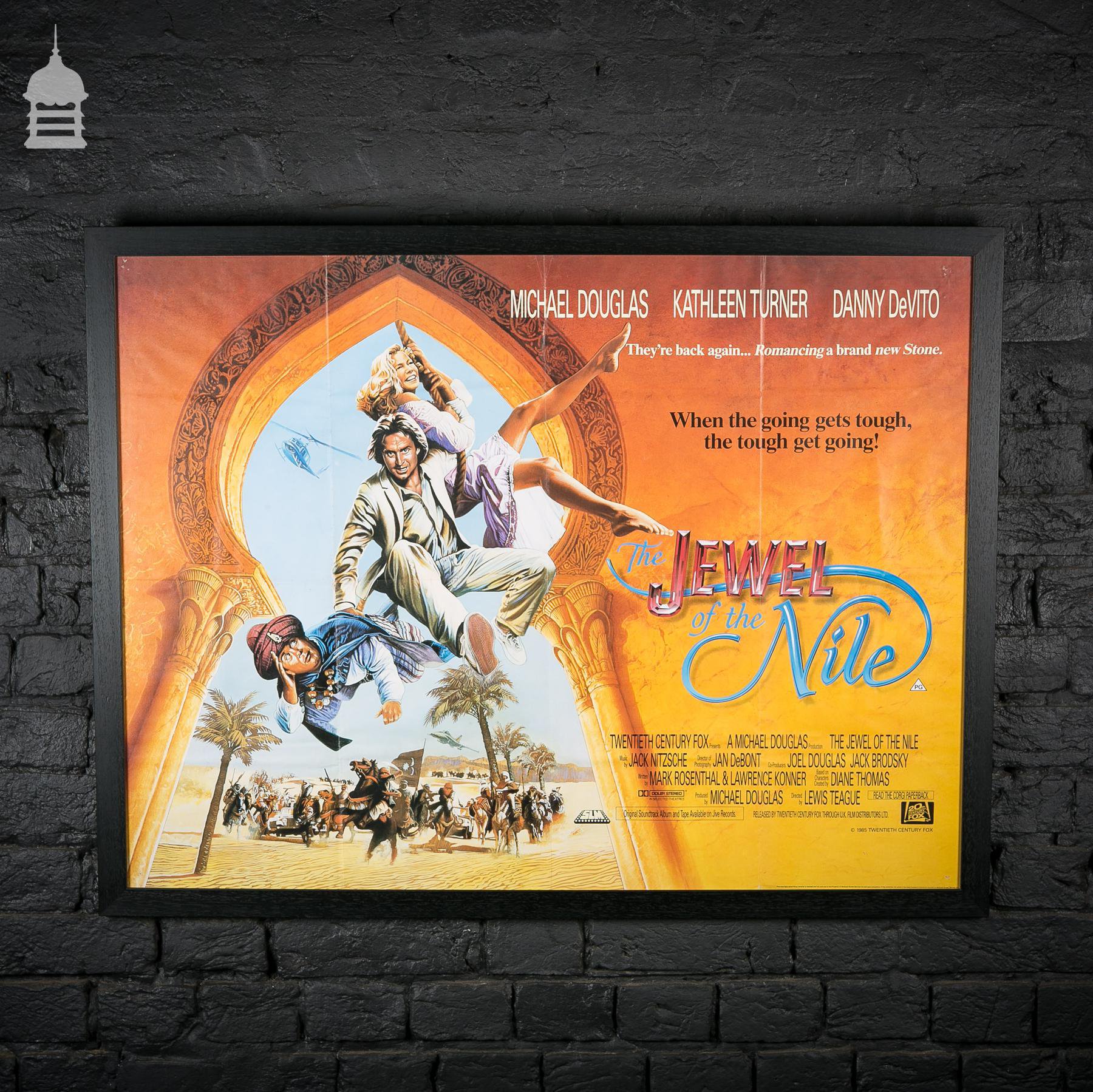 Original Framed ‘JEWEL OF THE NILE’ Quad Movie Poster | Norfolk Reclamation