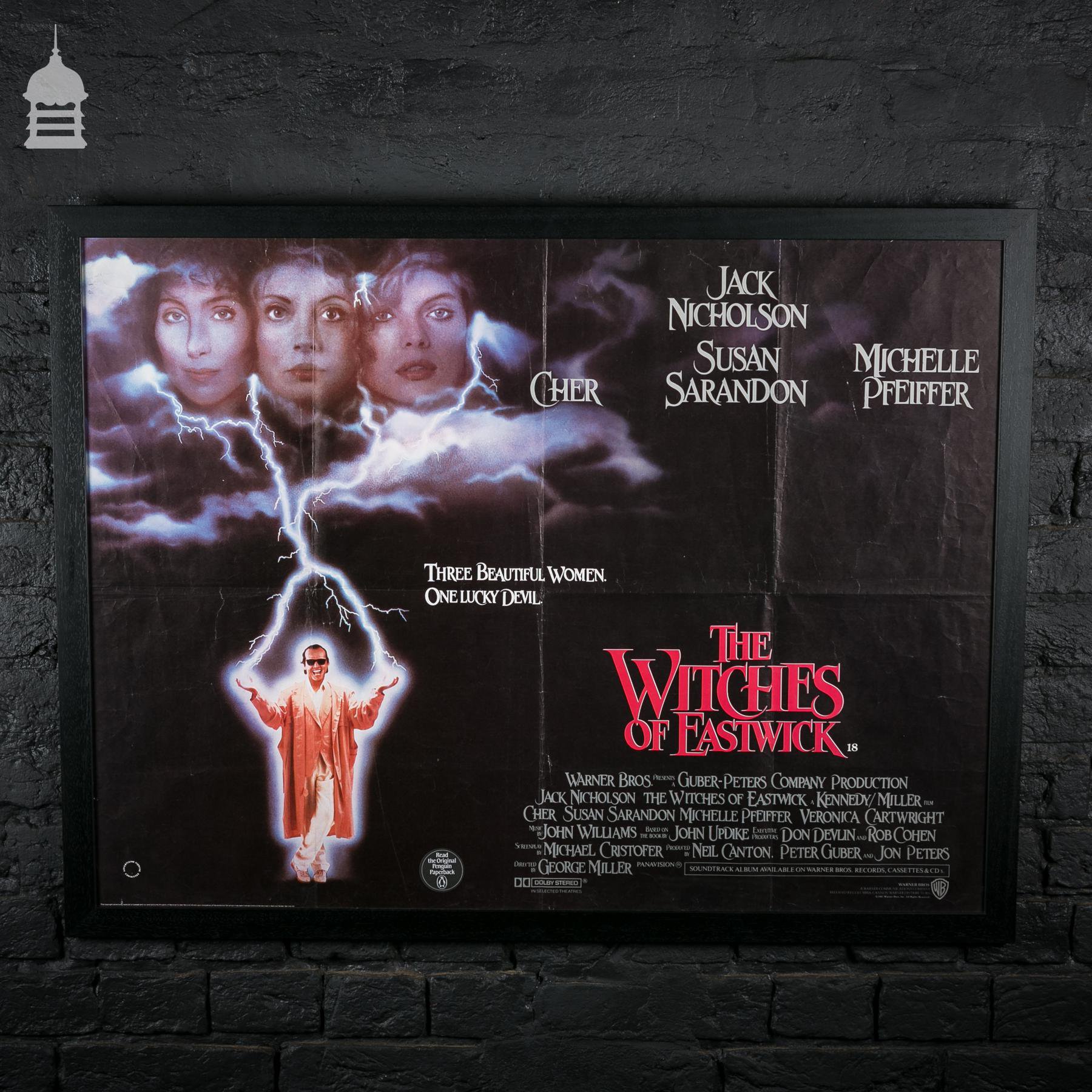 Original ‘THE WITCHES OF EASTWICK’ Quad Movie Poster in Black Frame ...