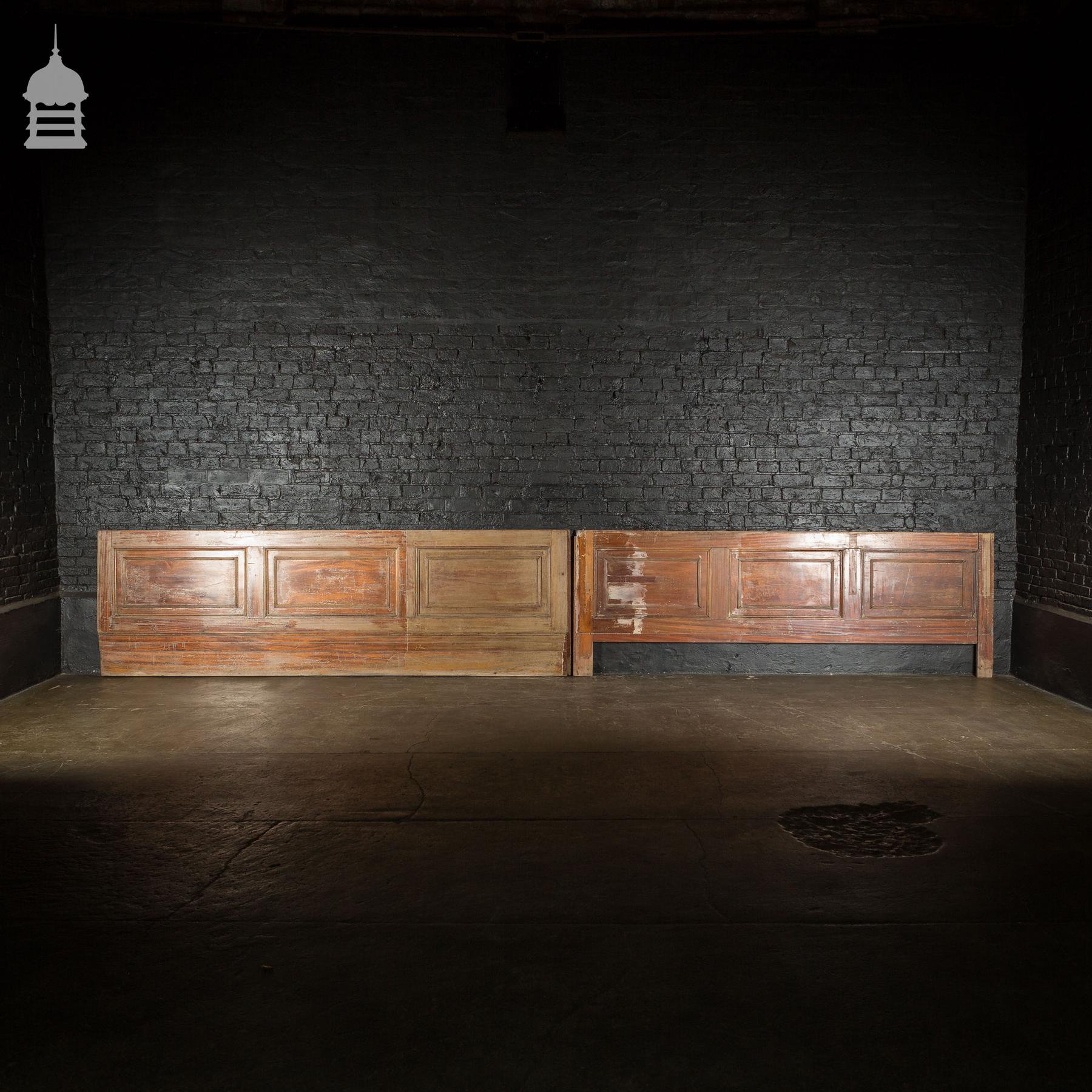 Pair of Victorian Low Level Mahogany Panels | Norfolk Reclamation