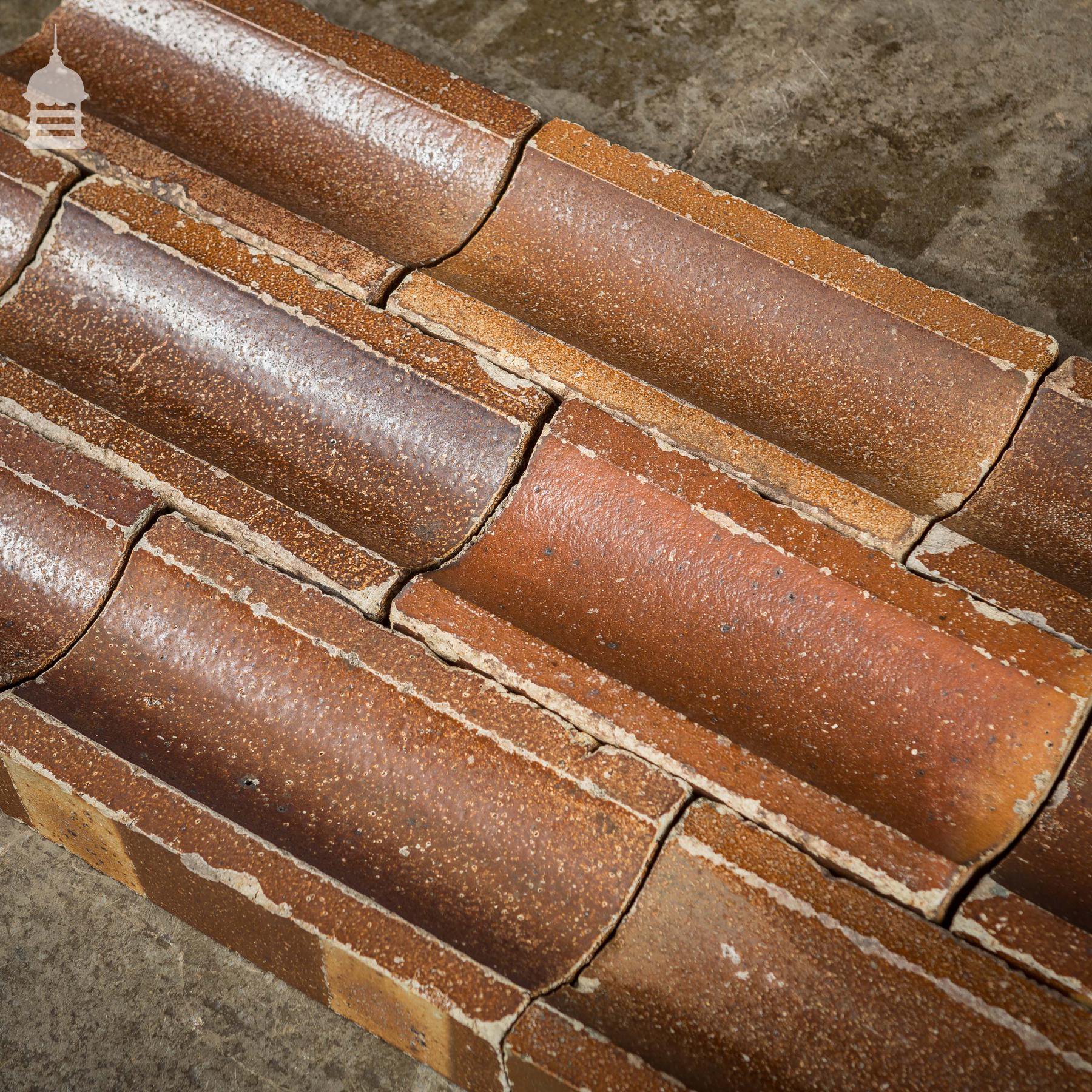 Batch of 96 Brown Salt Glazed Gully Drain Bricks | Norfolk Reclamation