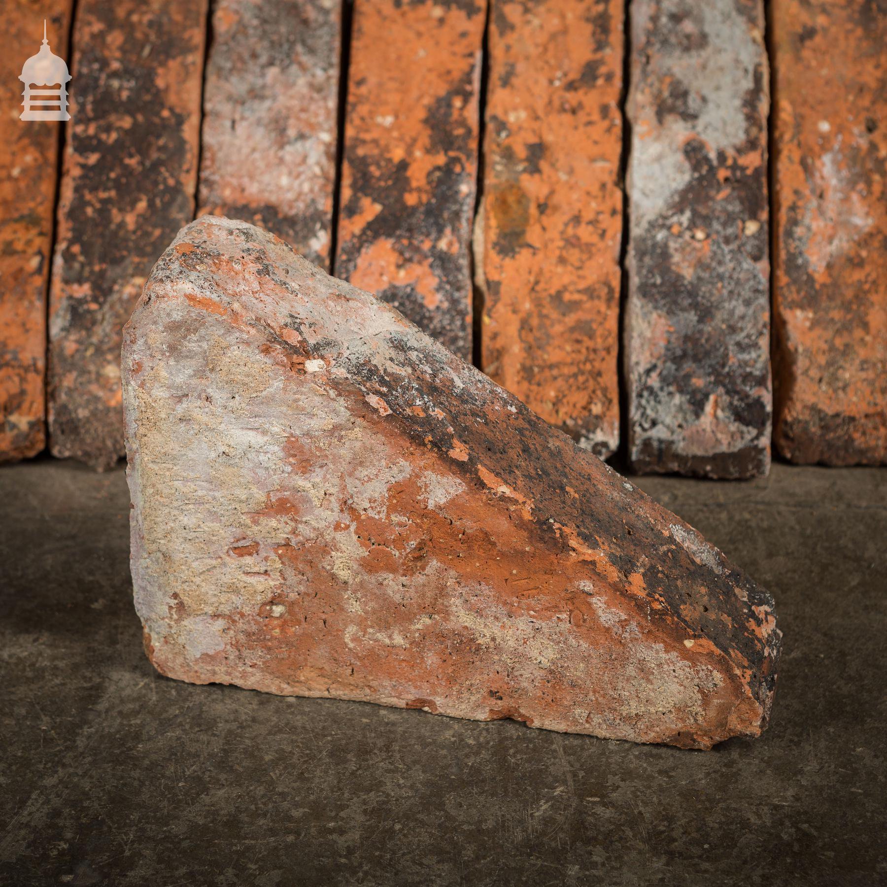 Batch of 64 Reclaimed Angled Quarter Coping Bricks | Norfolk Reclamation