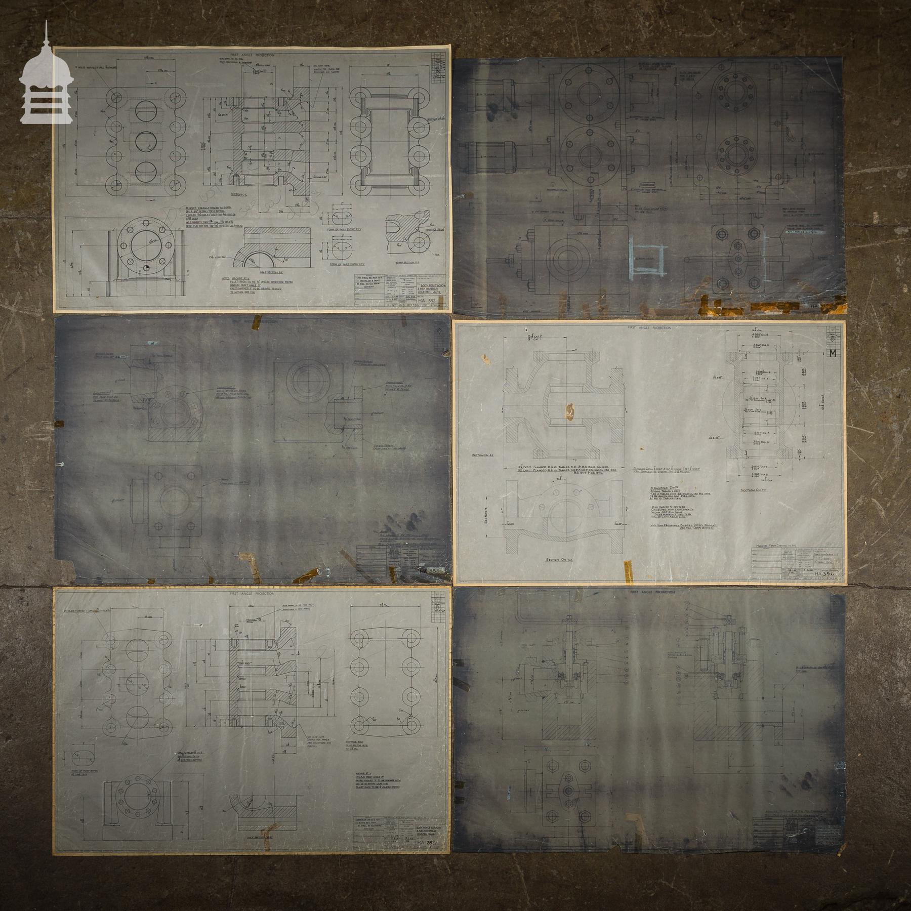 30 Pages of Vintage Industrial Drawings Plans Schematics | Norfolk ...