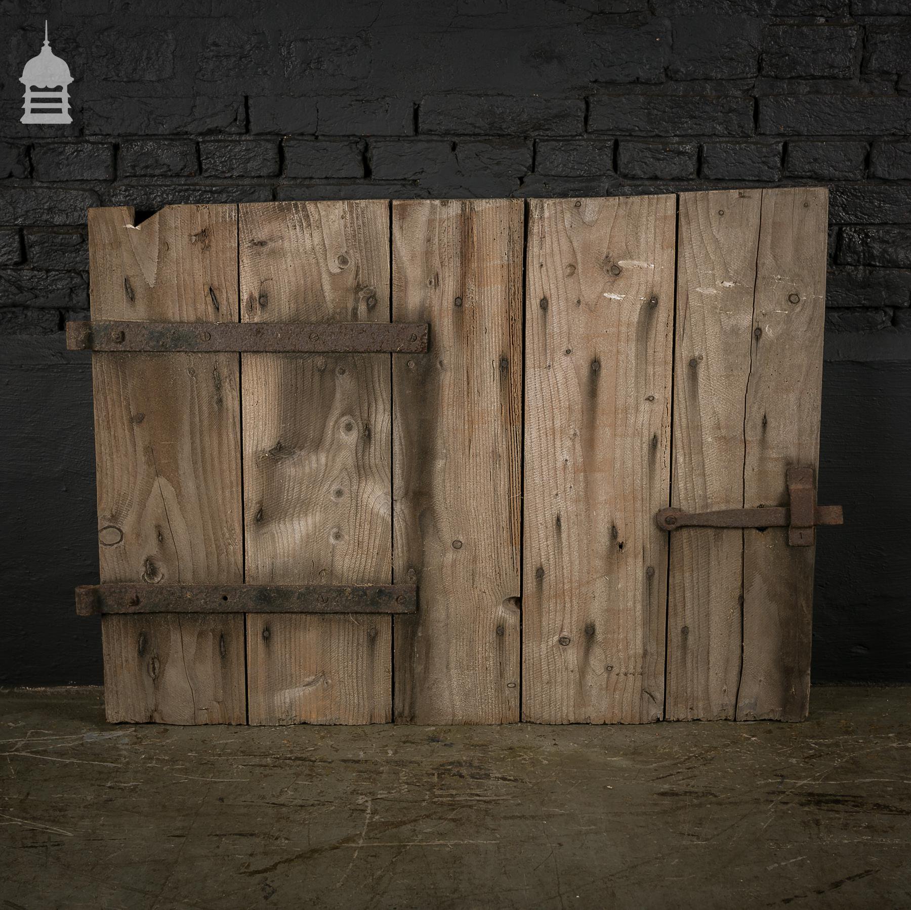 Small Pine Ledged & Braced Barn Hatch Door | Norfolk Reclamation