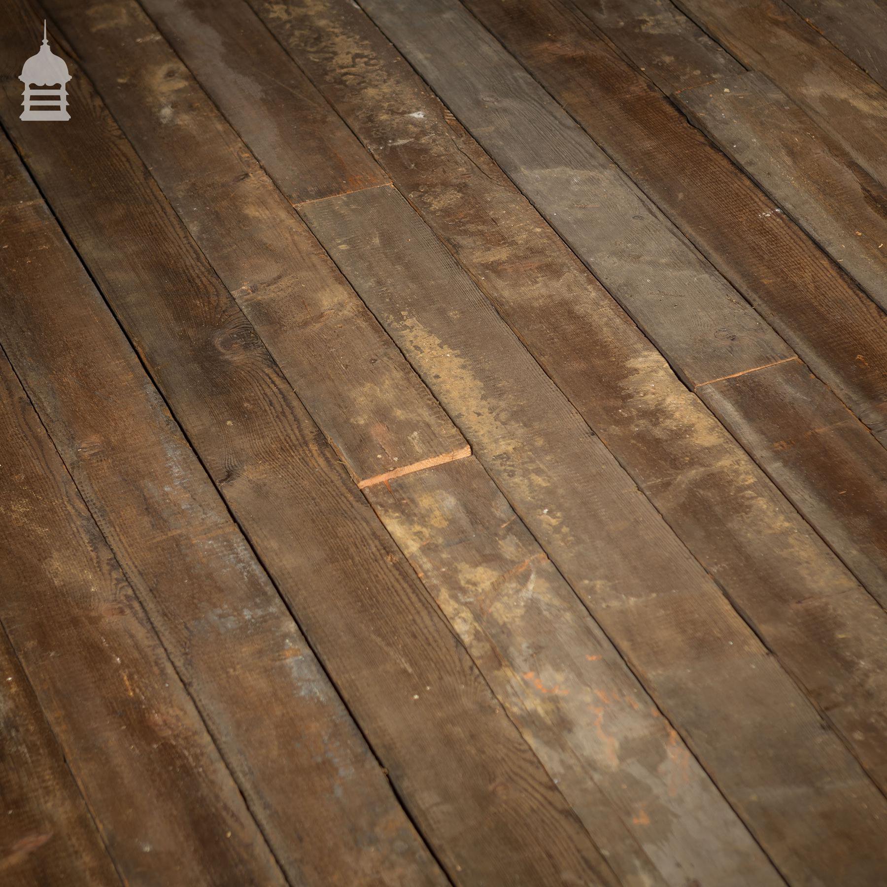 4½" Wide Oxidised Wall Cladding Floor Boards Cut from Reclaimed Joists ...