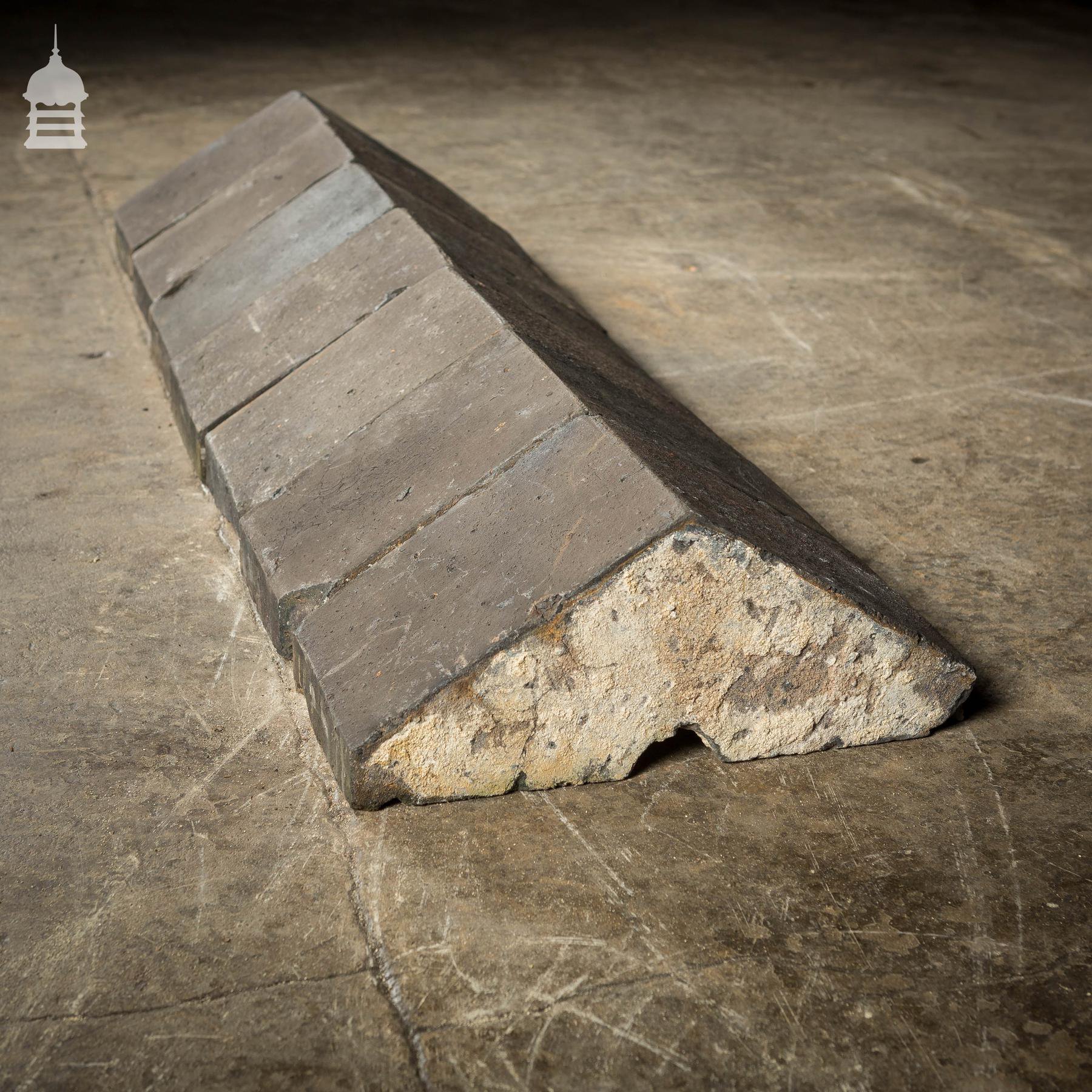 Batch of 58 Victorian Staffordshire Blue Triangular Angled Coping A Run ...