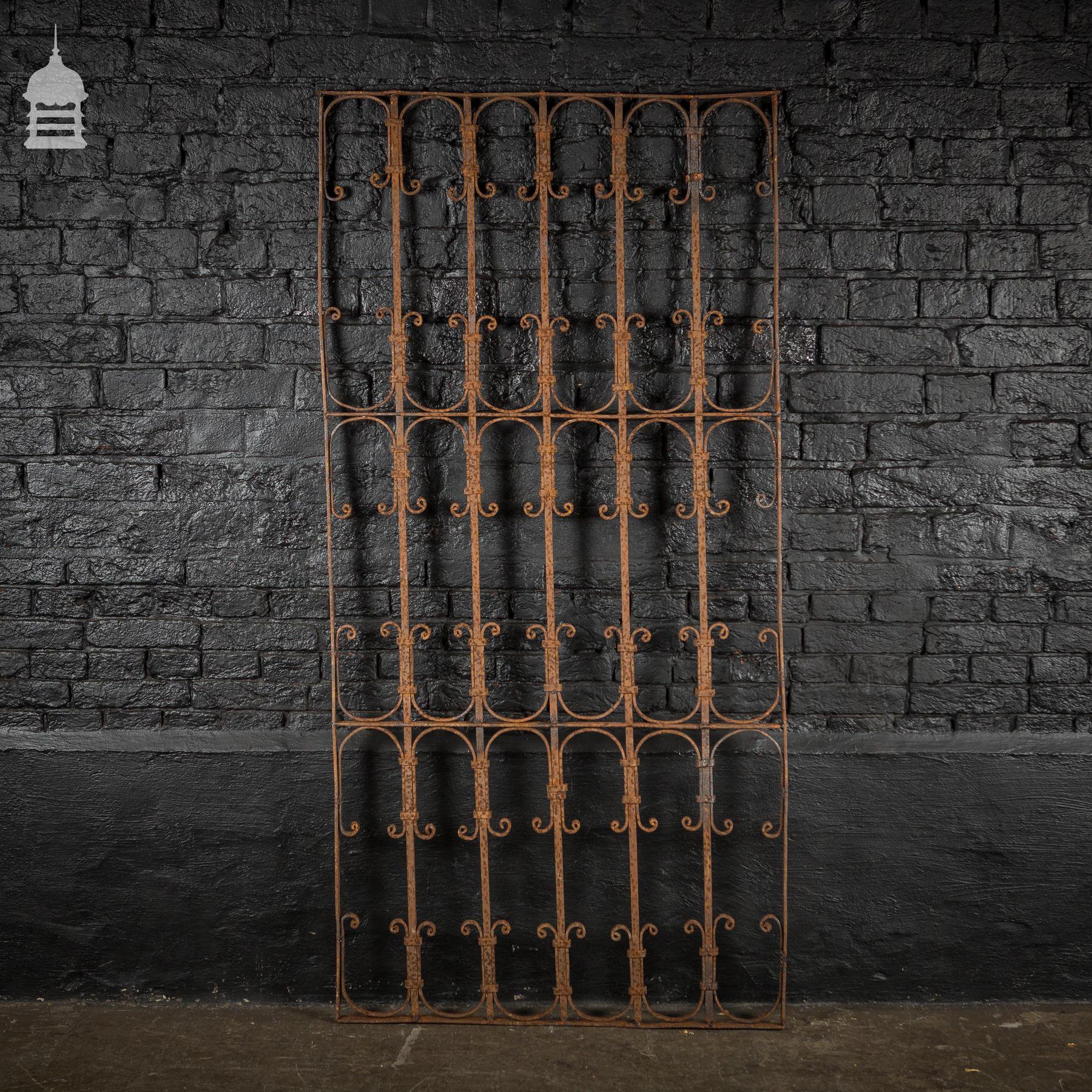 Tall 19th C Blacksmith made Wrought Iron Railing Panel | Norfolk ...