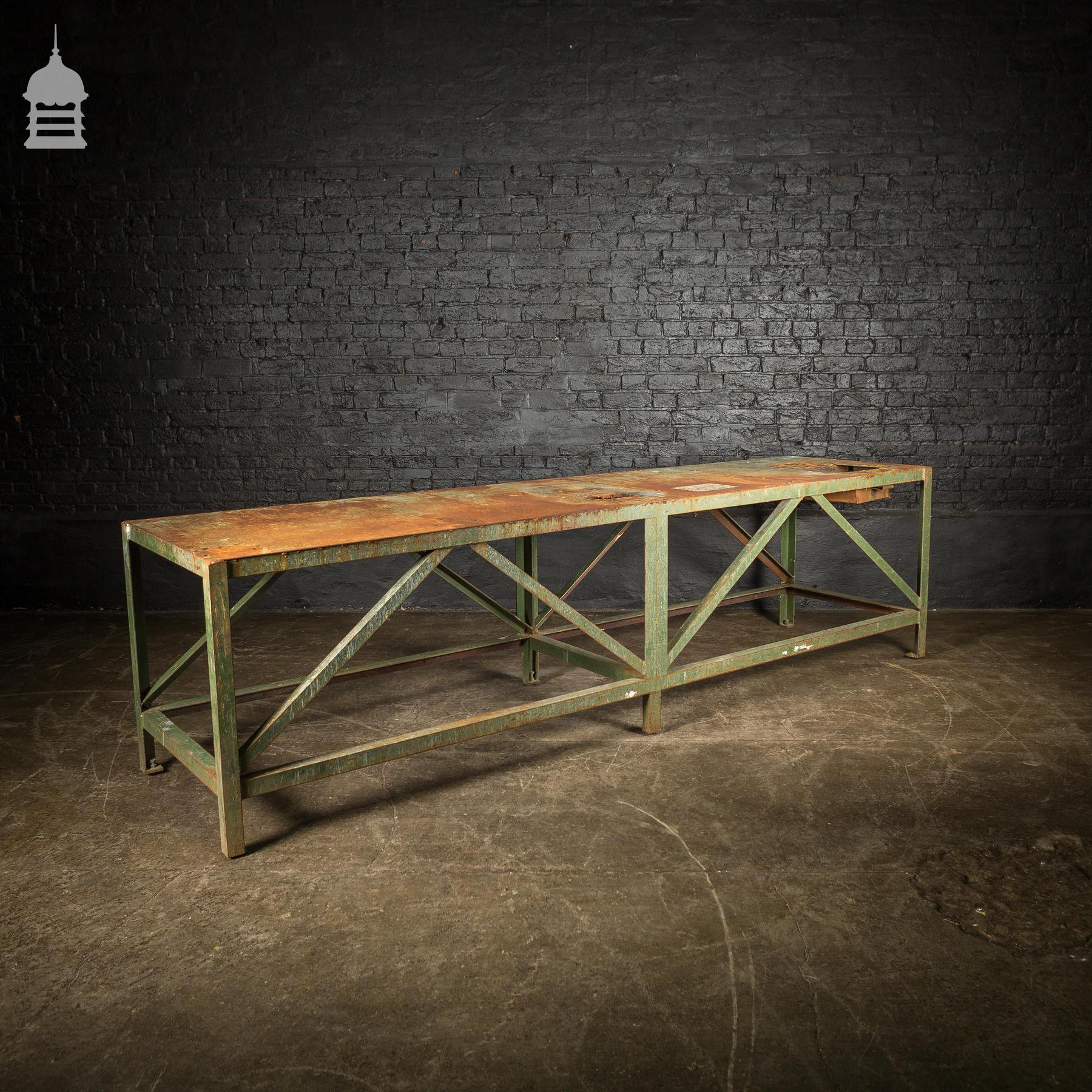 Large Industrial Steel Workshop Machinists Bench | Norfolk Reclamation