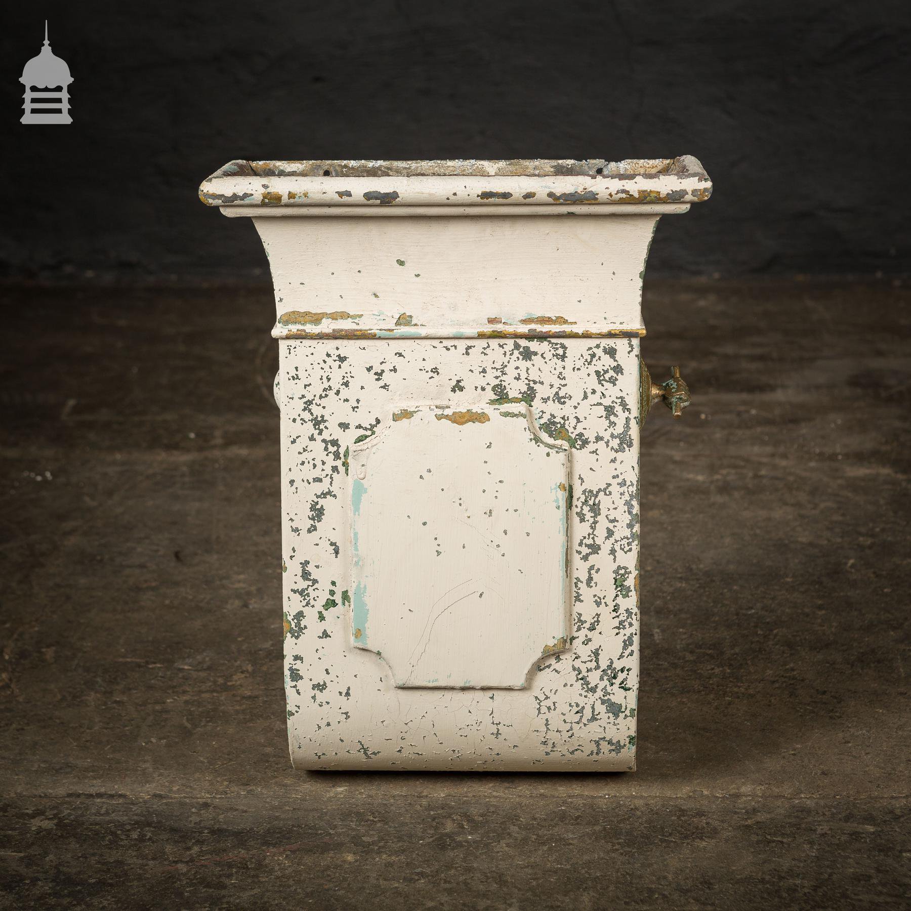 19th C Reclaimed Zinc Air Vent with Brass Fist Handle | Norfolk Reclamation