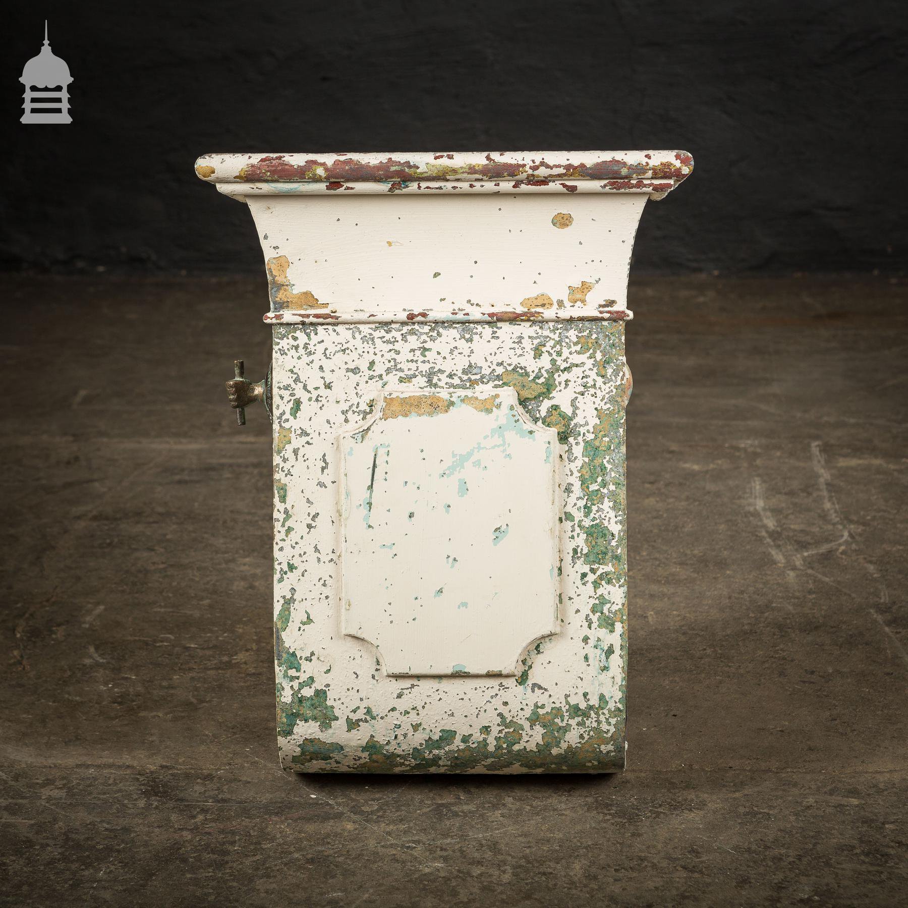 19th C Reclaimed Zinc Air Vent with Brass Fist Handle | Norfolk Reclamation