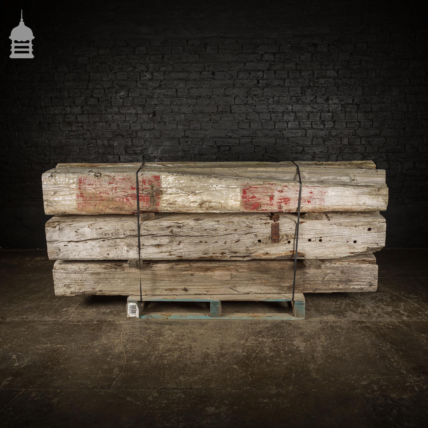 Chunky Pine Beams, Batch of Six 8ft Long Rusitc Thick Beams | Norfolk ...