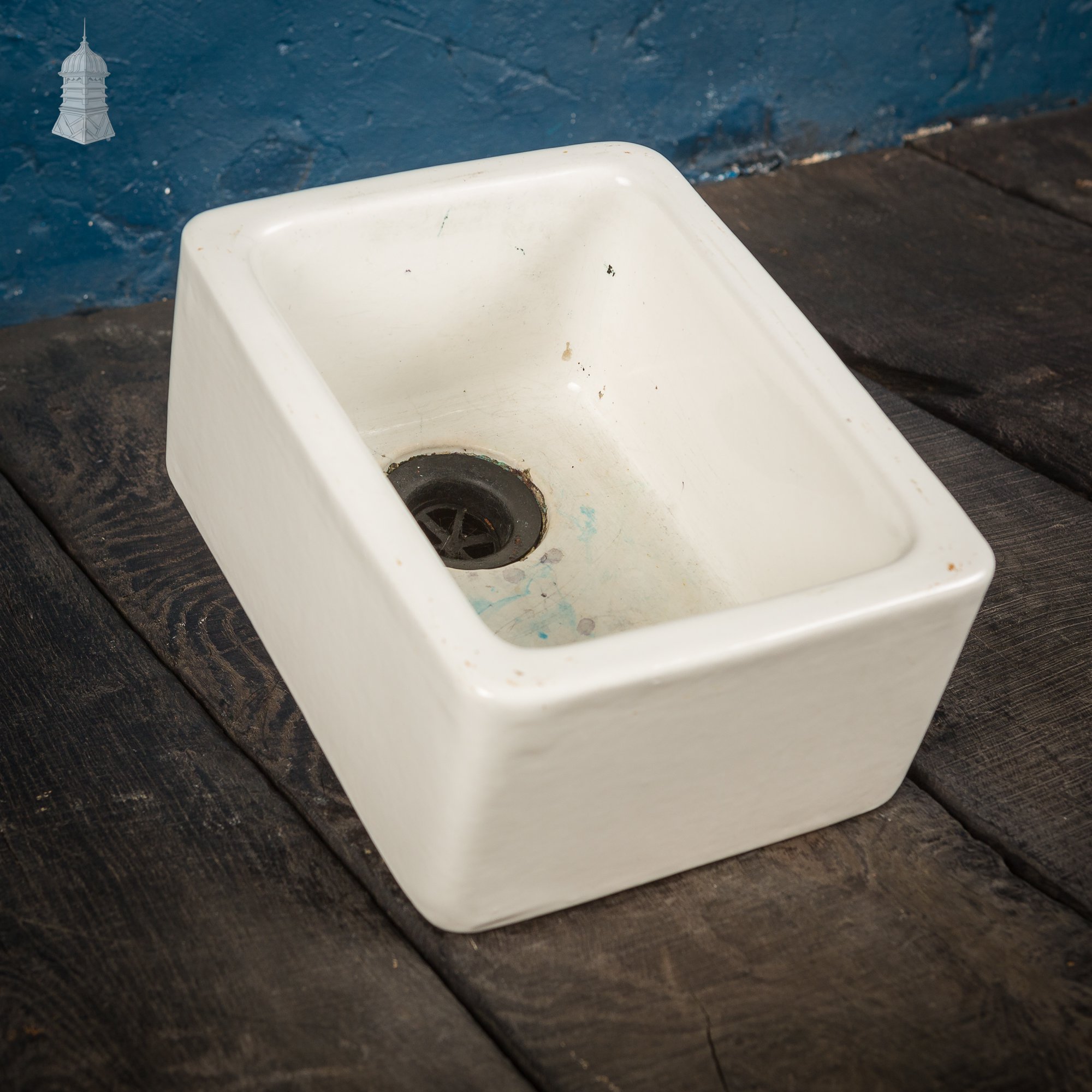 Small White Vintage Shanks School Science Lab Sink | Norfolk Reclamation