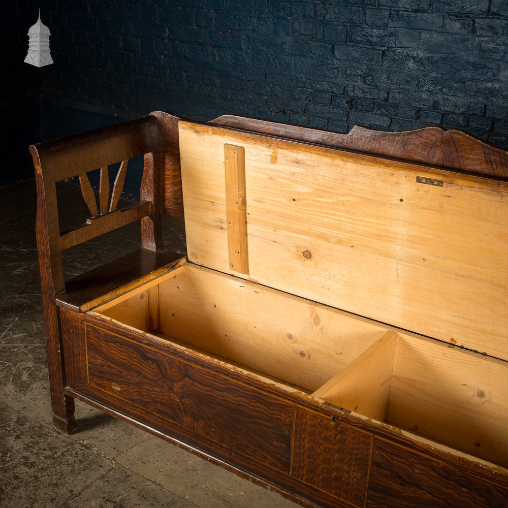 Circa 1900 Pine Hungarian Settle with Faux Woodgrain Scumble Finish ...