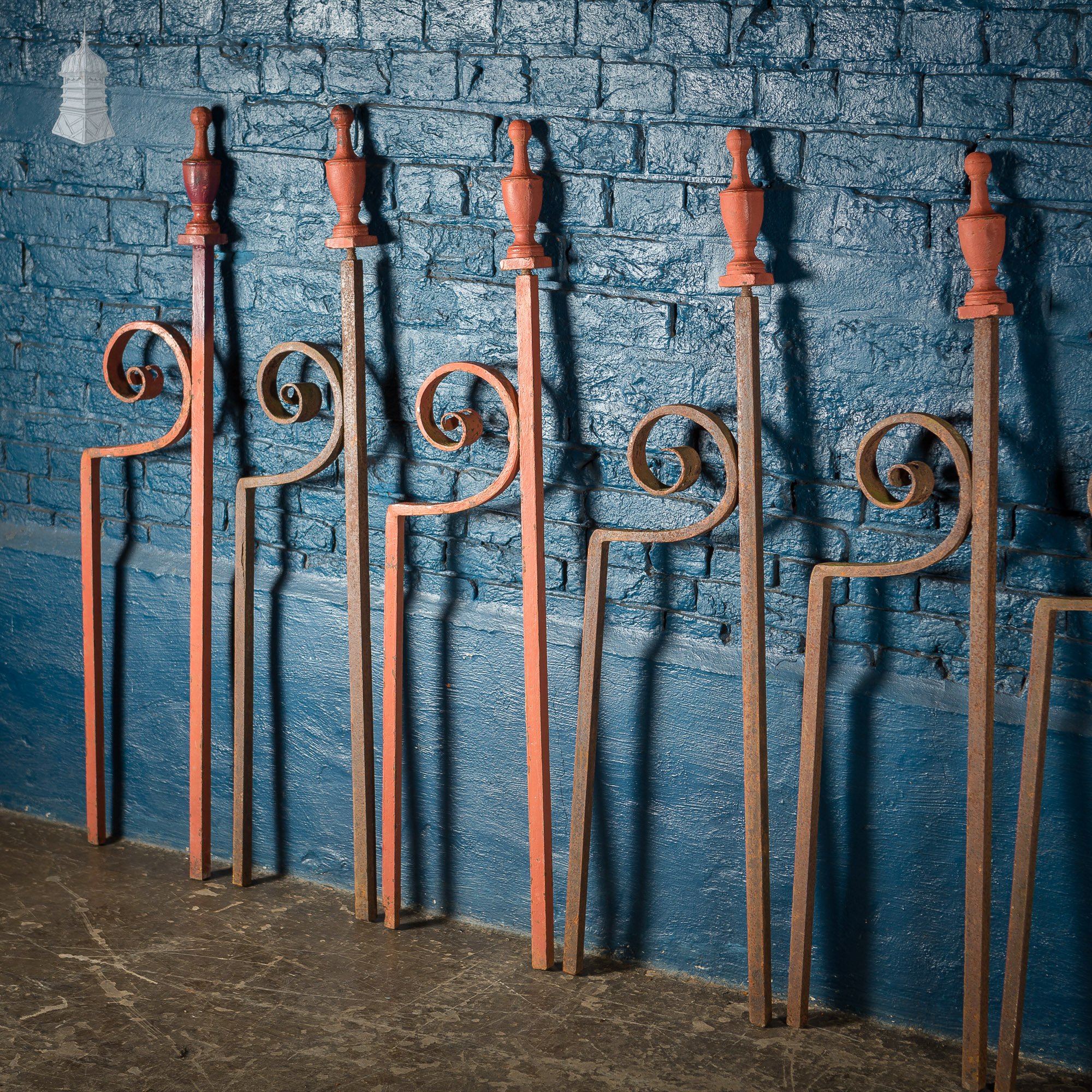Batch of 11 Wrought Iron Railing Support Elements | Norfolk Reclamation