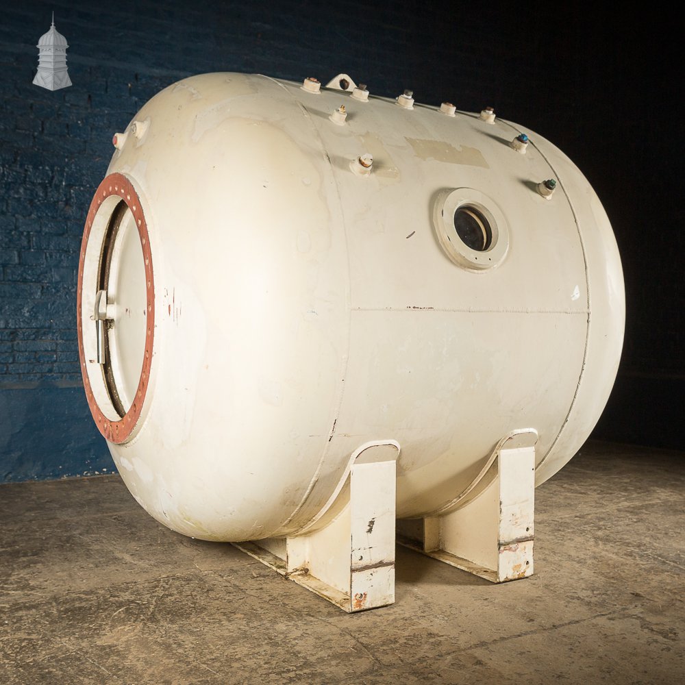 Large White Decommissioned Decompression Chamber Pod | Norfolk Reclamation