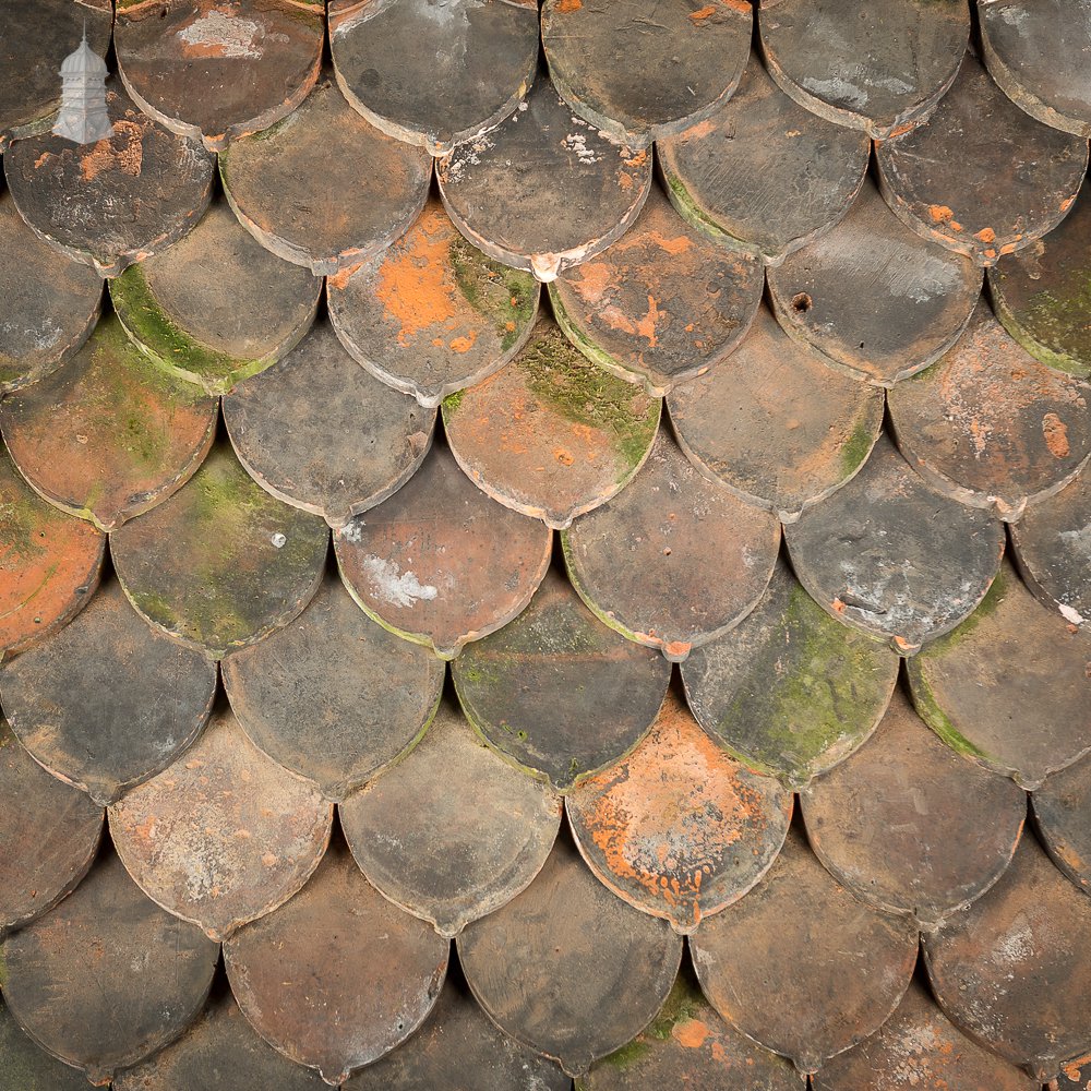 Batch of 1340 Red Clay ‘Fish Scale’ Vertical Hanging Tiles by Wade ...