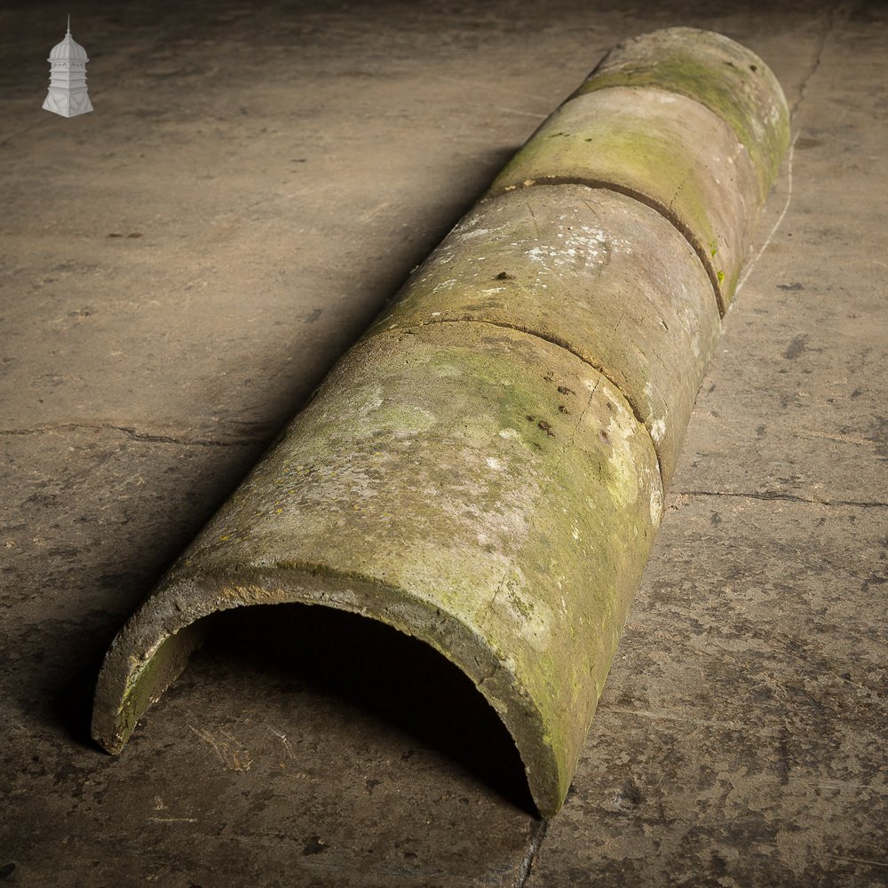 Batch of 68 Buff Half Round Ridge Tiles – A Run of 71 feet | Norfolk ...