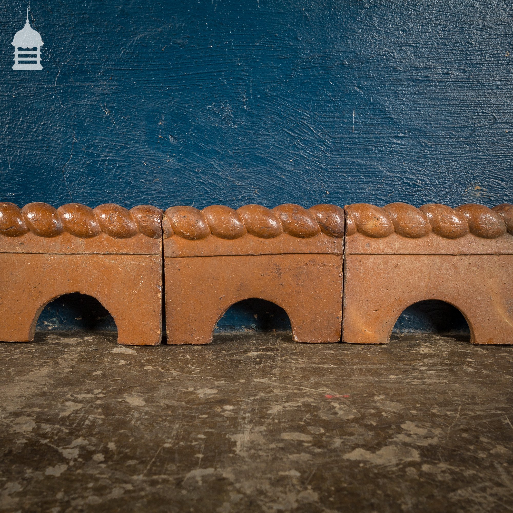 Rope Top Garden Edging, Batch of 90 19th C Glazed, A Run of 24 Metres ...