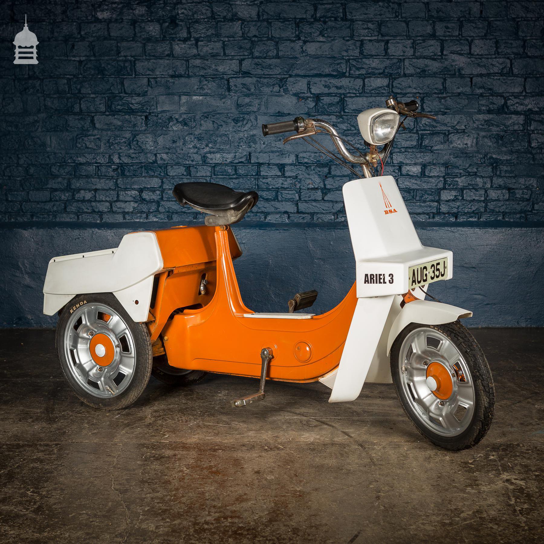 1970’s Orange BSA Ariel 3 50cc Motorised Tricycle Moped | Norfolk ...