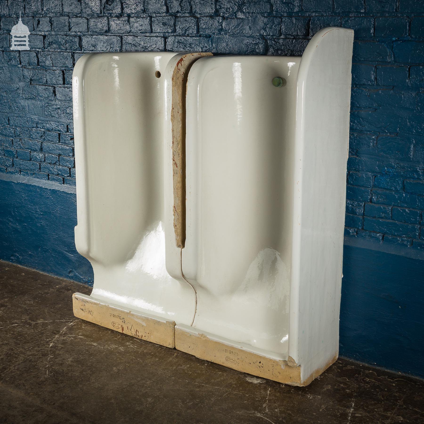 Stonite Urinal Components, Victorian Pair | Norfolk Reclamation
