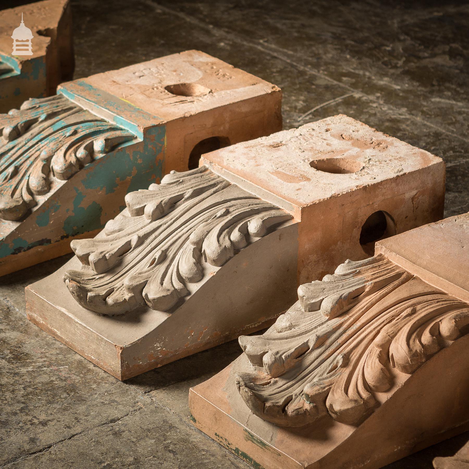 19th C Collection of 47 Architectural Corbel Elements with Acanthus ...