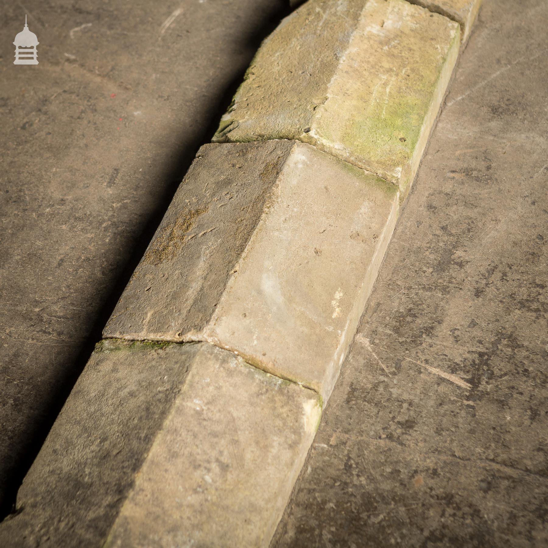 Batch of 65 19th C Buff 12 ½ inch Wall Coping - A Run of 20 Metres ...