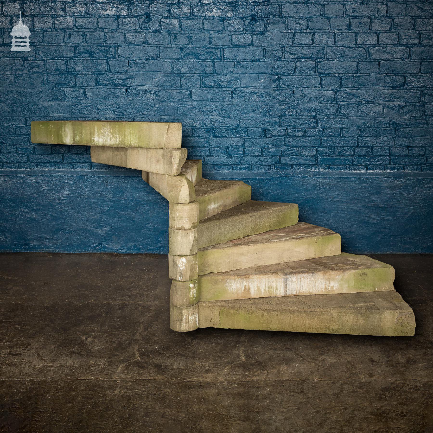 Large Tread 16th C Sandstone Spiral Staircase | Norfolk Reclamation