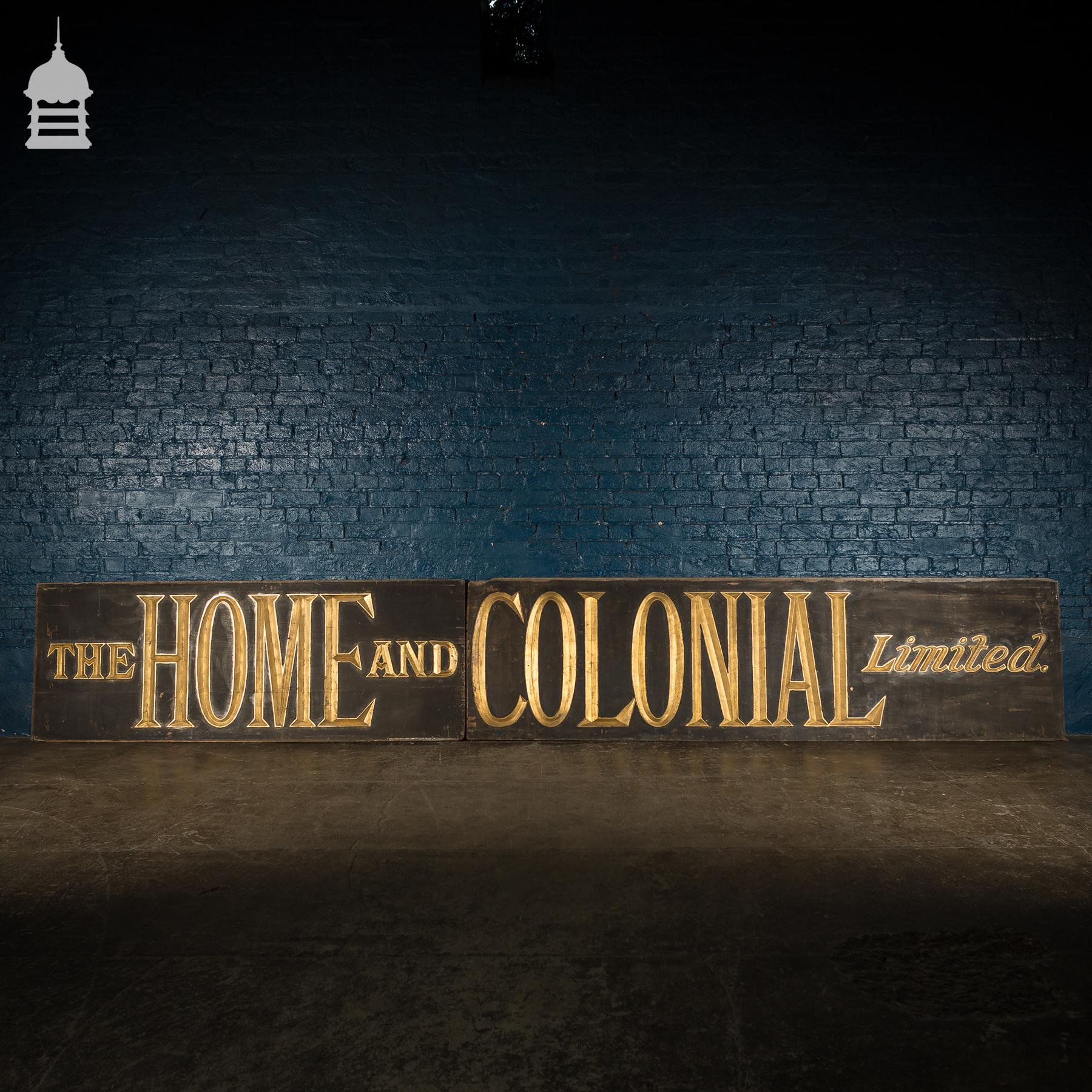 Large Scale 19th C ‘The Home and Colonial Limited’ Commercial Shop Sign ...