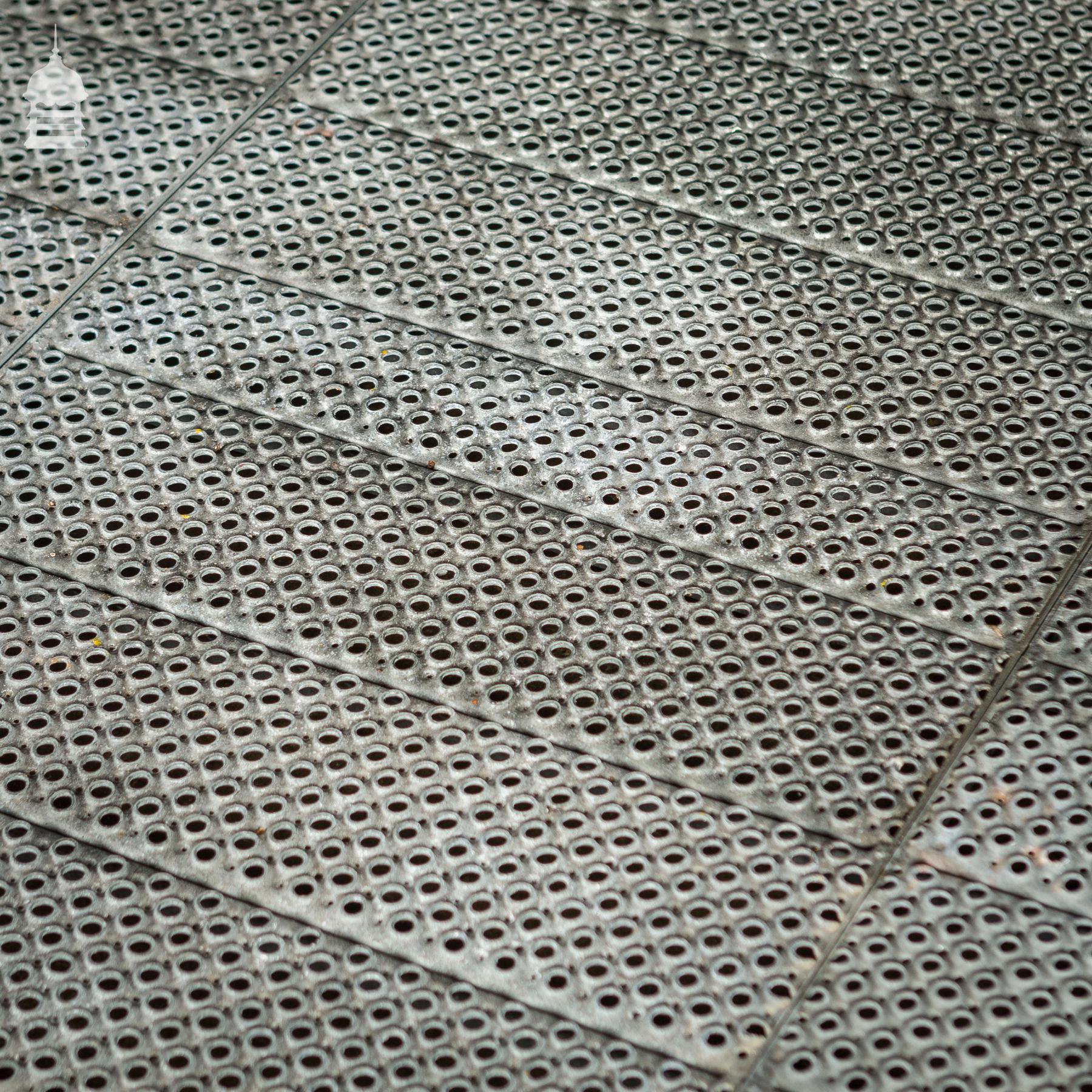 Batch of 14 Vintage Industrial Perforated Galvanized Tread Plates 7 ...