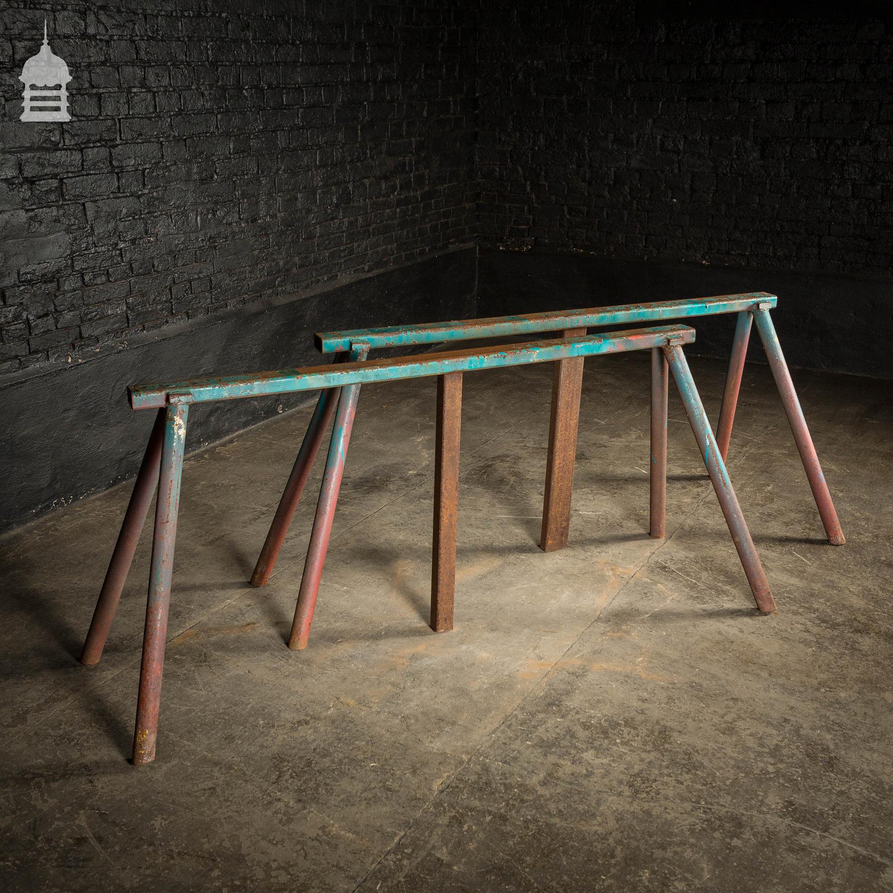 Pair of Steel Fabrication Industrial Workshop Trestles | Norfolk ... Pair of Steel Fabrication Industrial Workshop Trestles | Norfolk ...