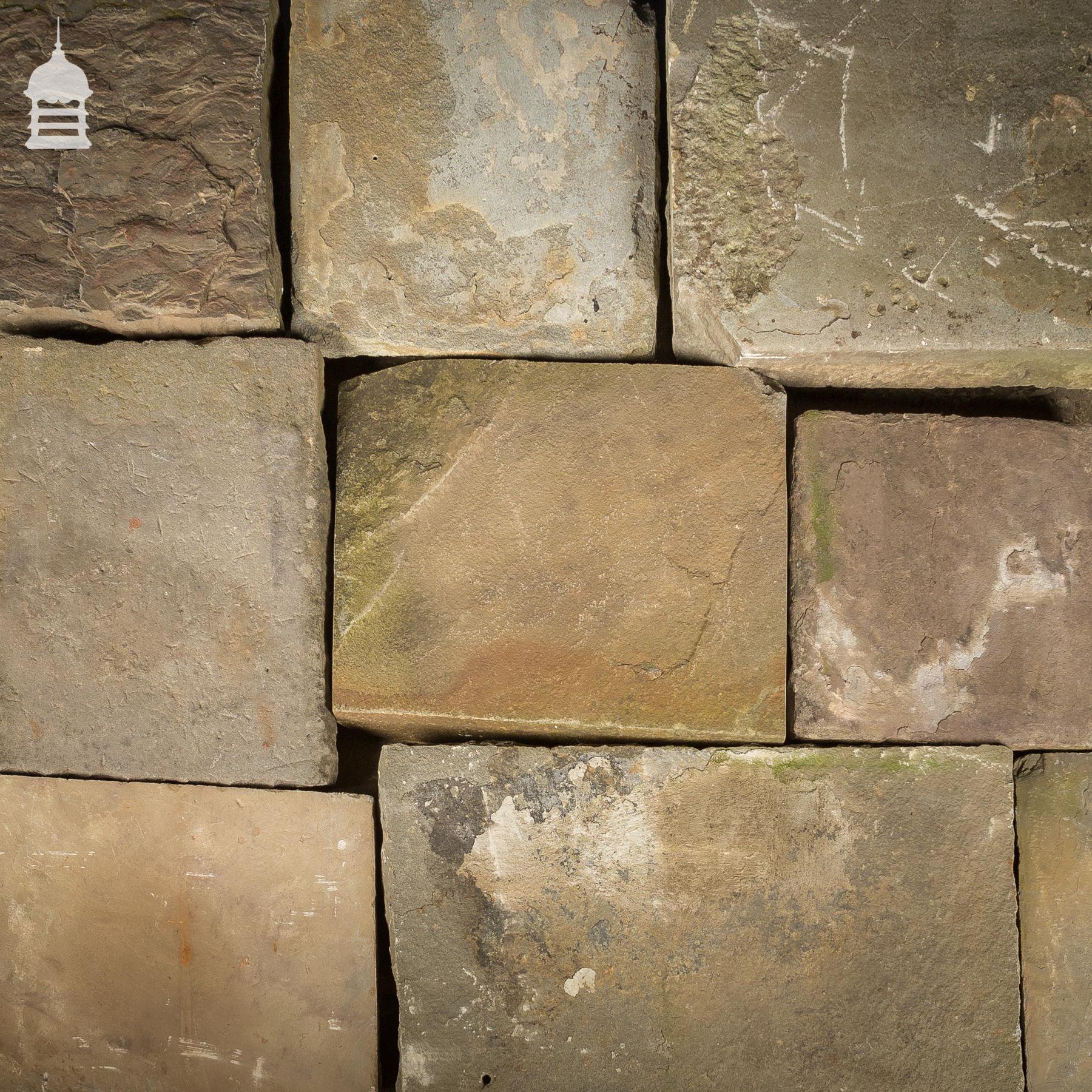Batch of 4 Square Metres of Mixed Thickness Pennant Stone Slabs ...