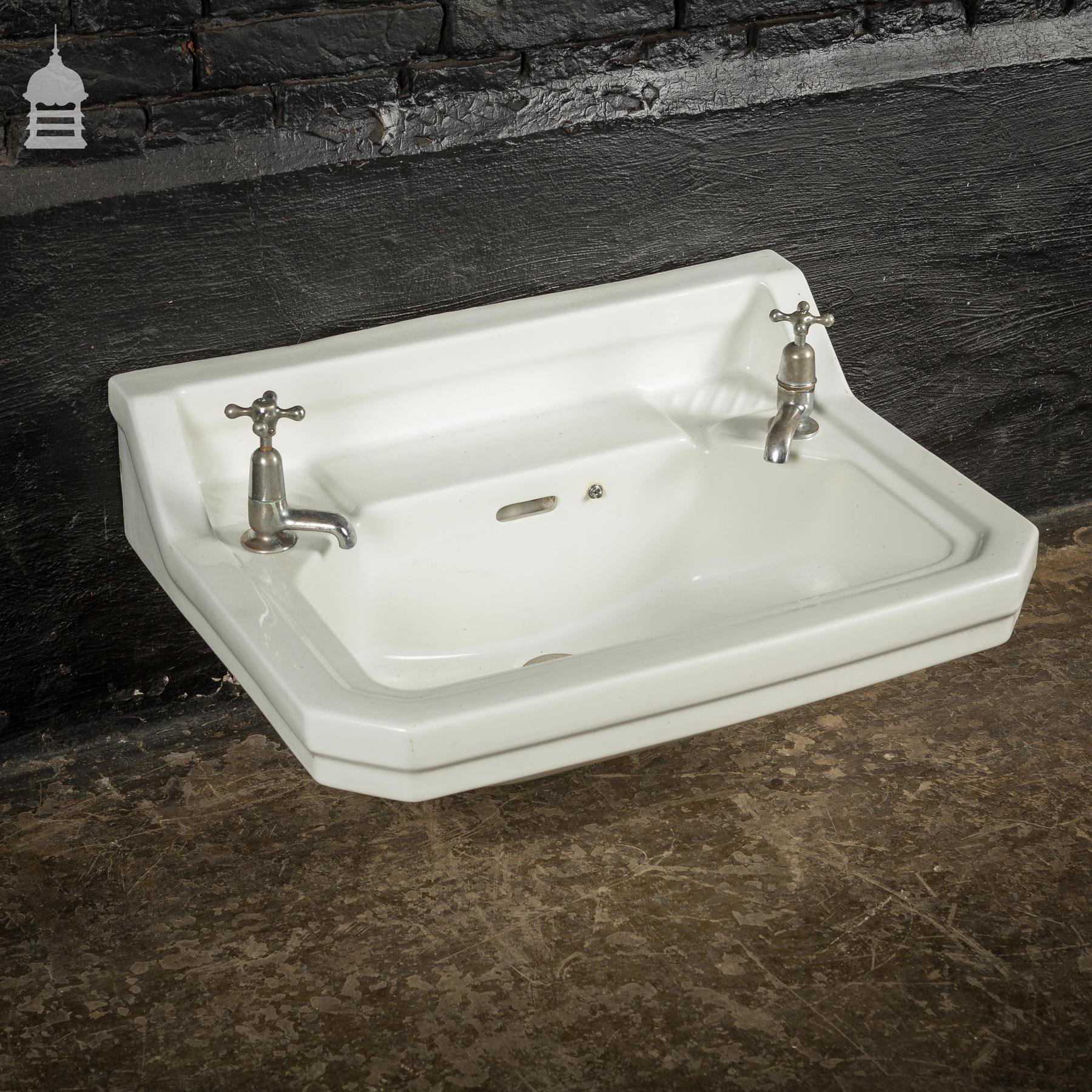 White Ceramic Hand Basin Sink Circa 1900 | Norfolk Reclamation
