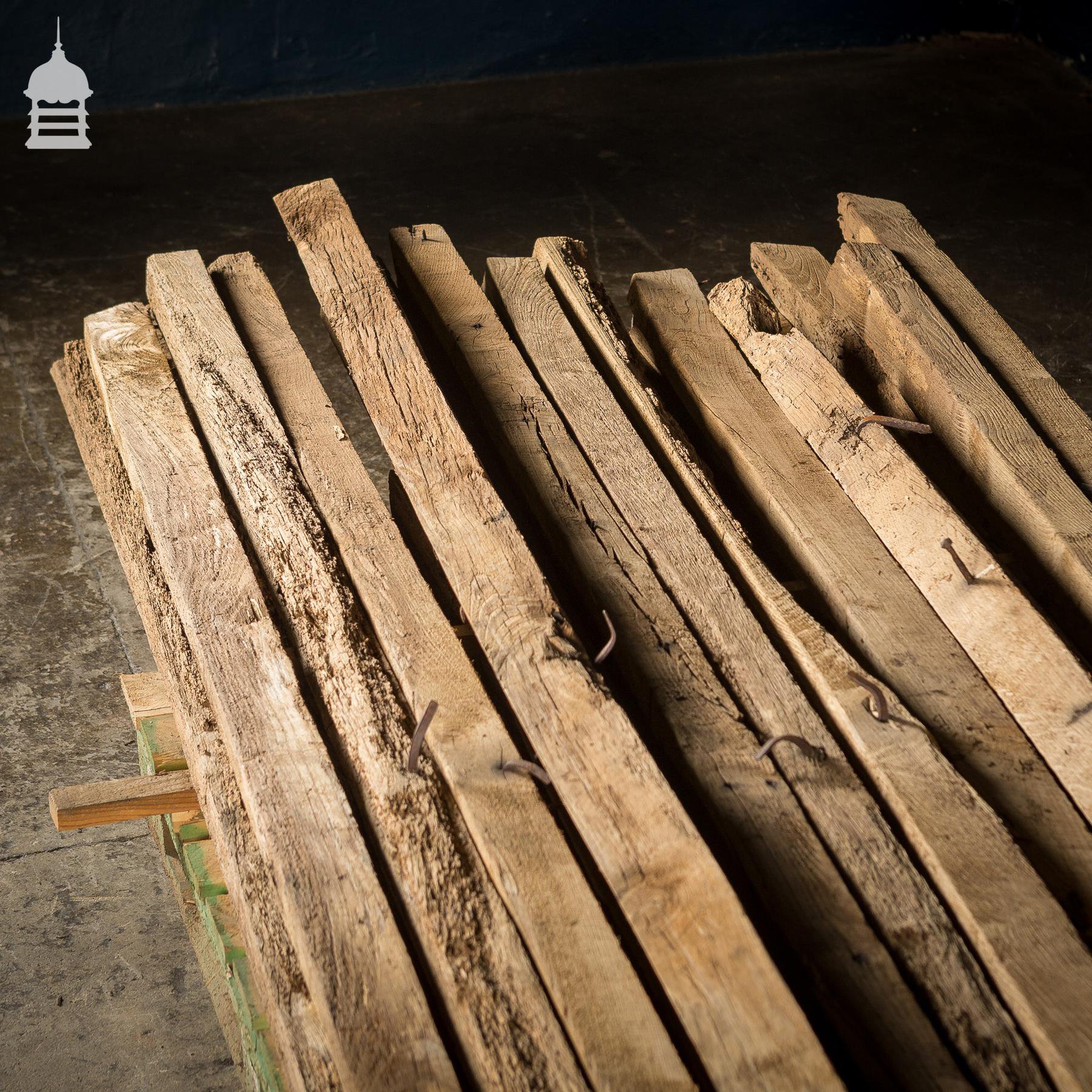 Batch of 26 Original 16th C Oak Barn Roof Purlins | Norfolk Reclamation