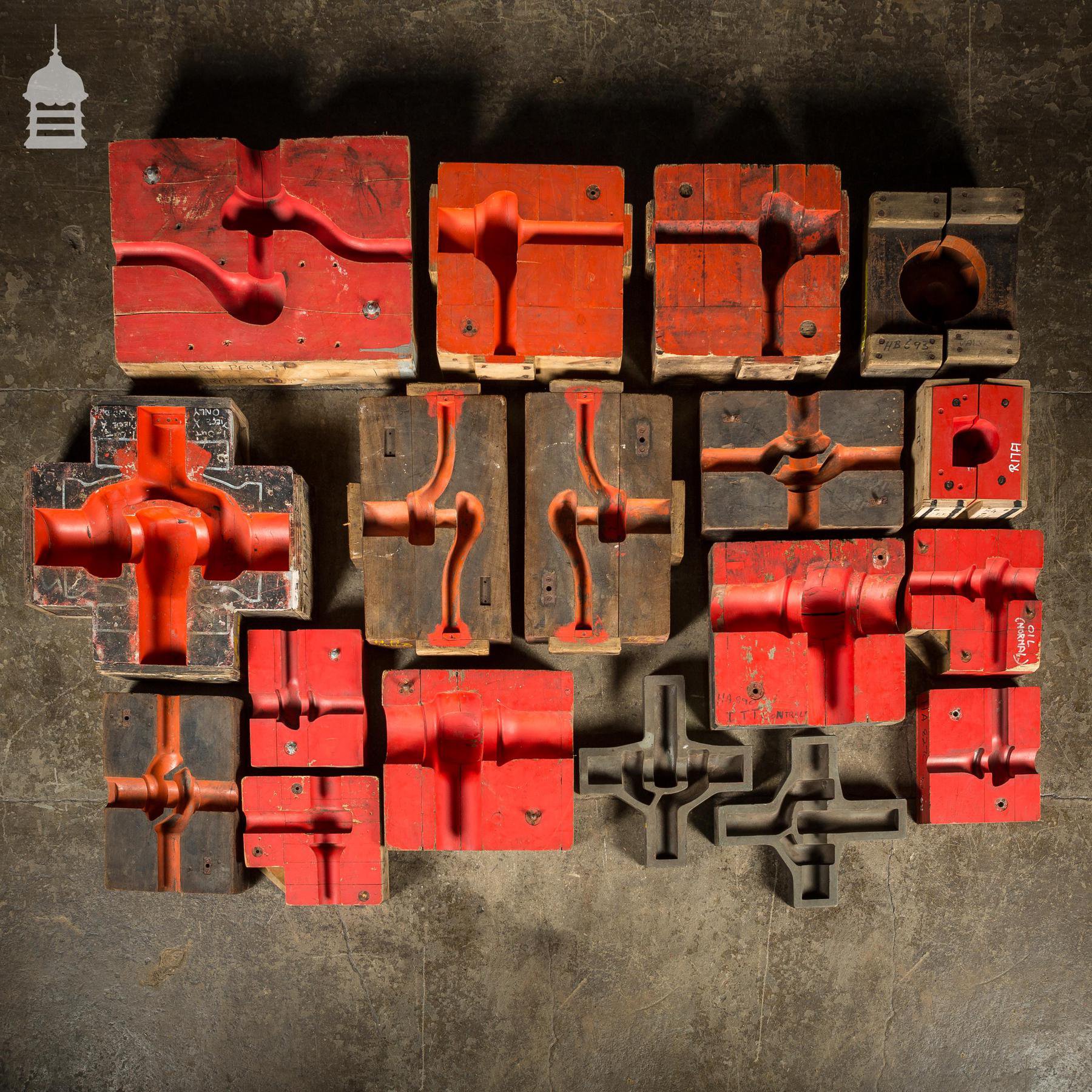 Collection of 18 Red and Black Industrial Factory Moulds | Norfolk ...