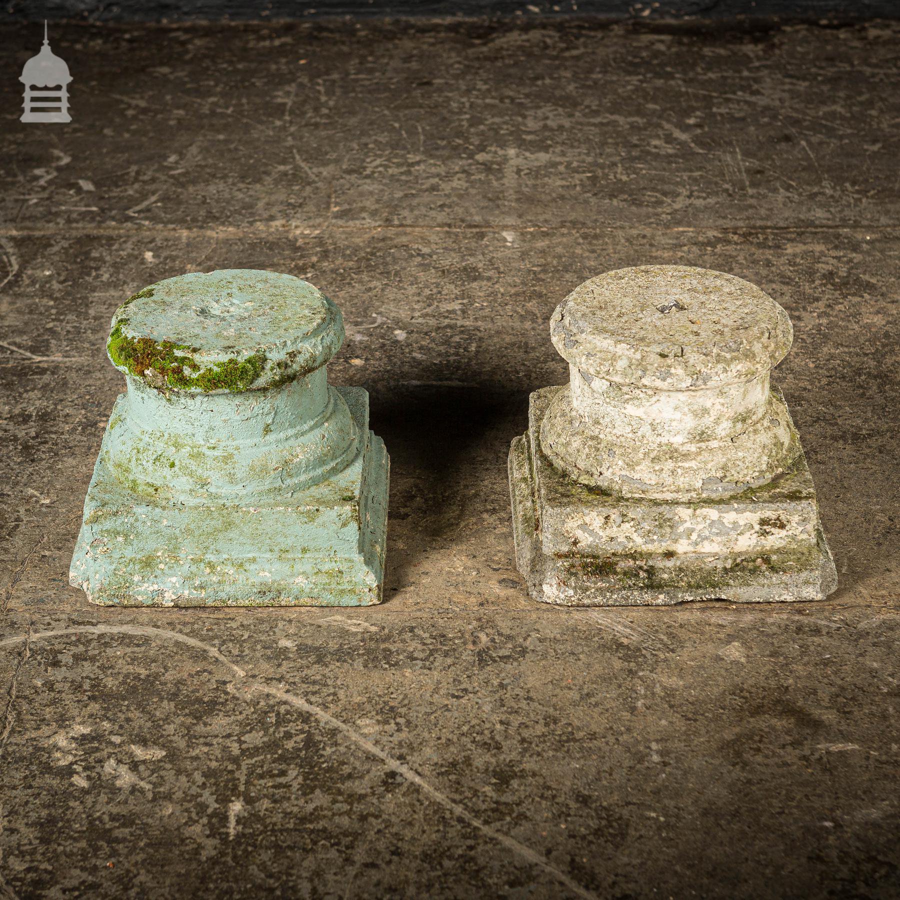 Pair of Vintage Concrete Pillar Bases | Norfolk Reclamation