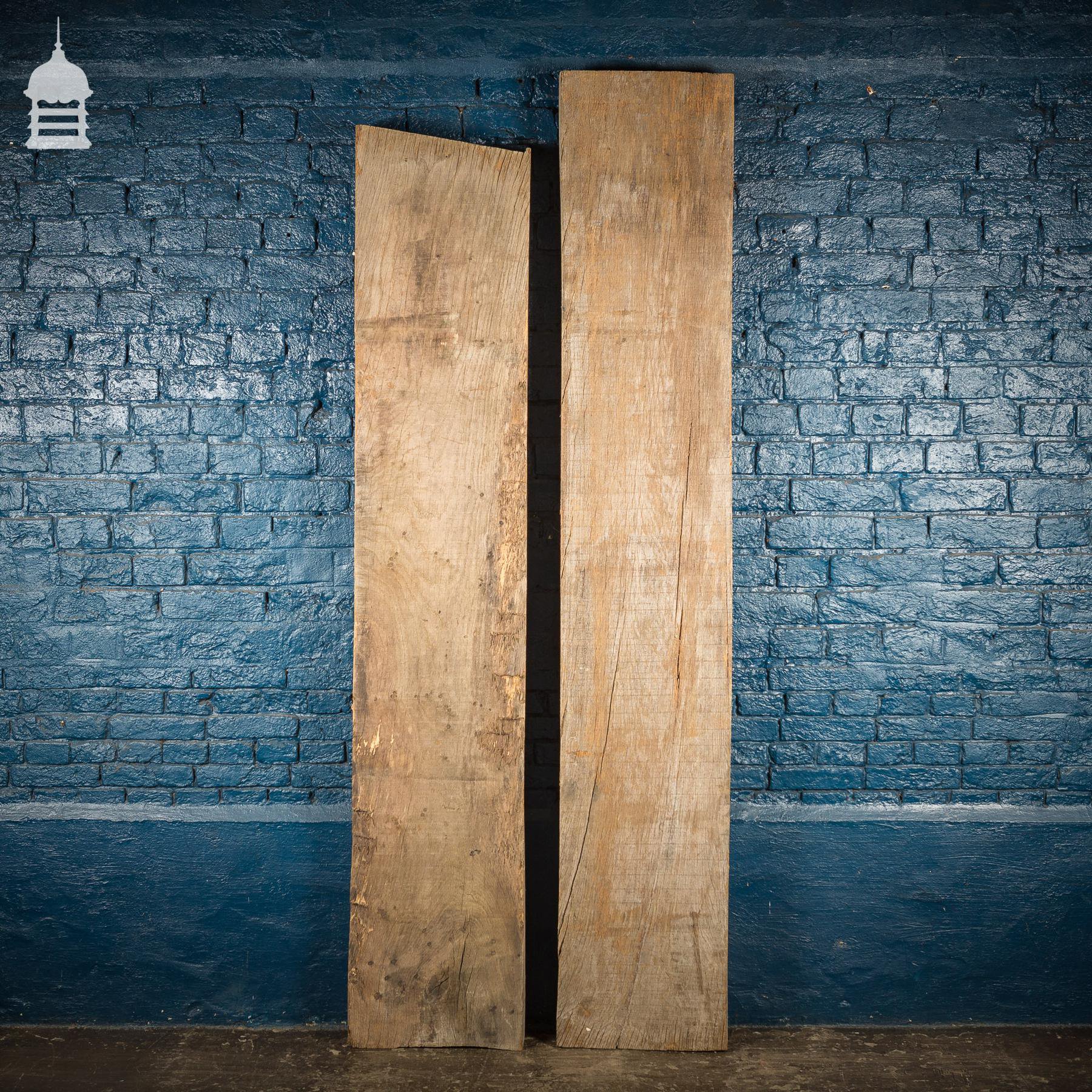 Pair of Thick Seasoned Oak Planks | Norfolk Reclamation