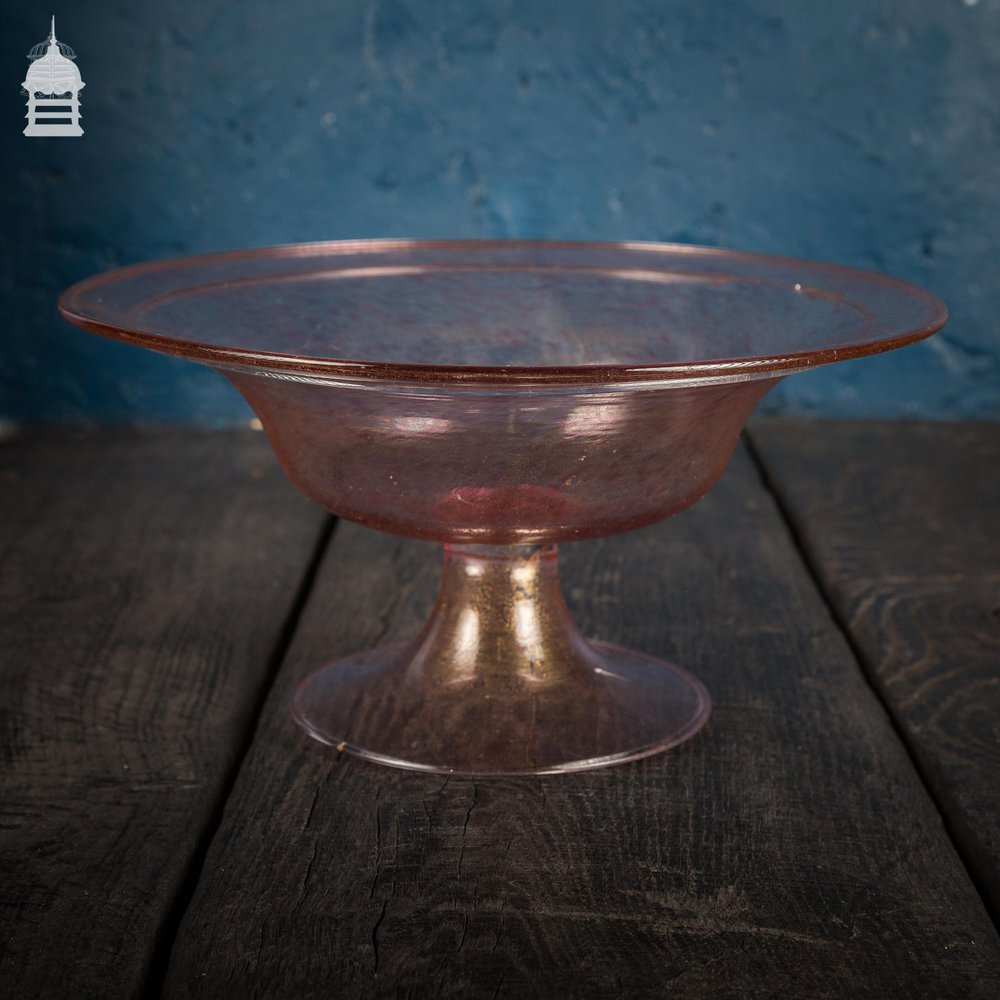 A Venetian Murano Glass Tazza with Gold Fleck Inclusions, Probably 17th ...