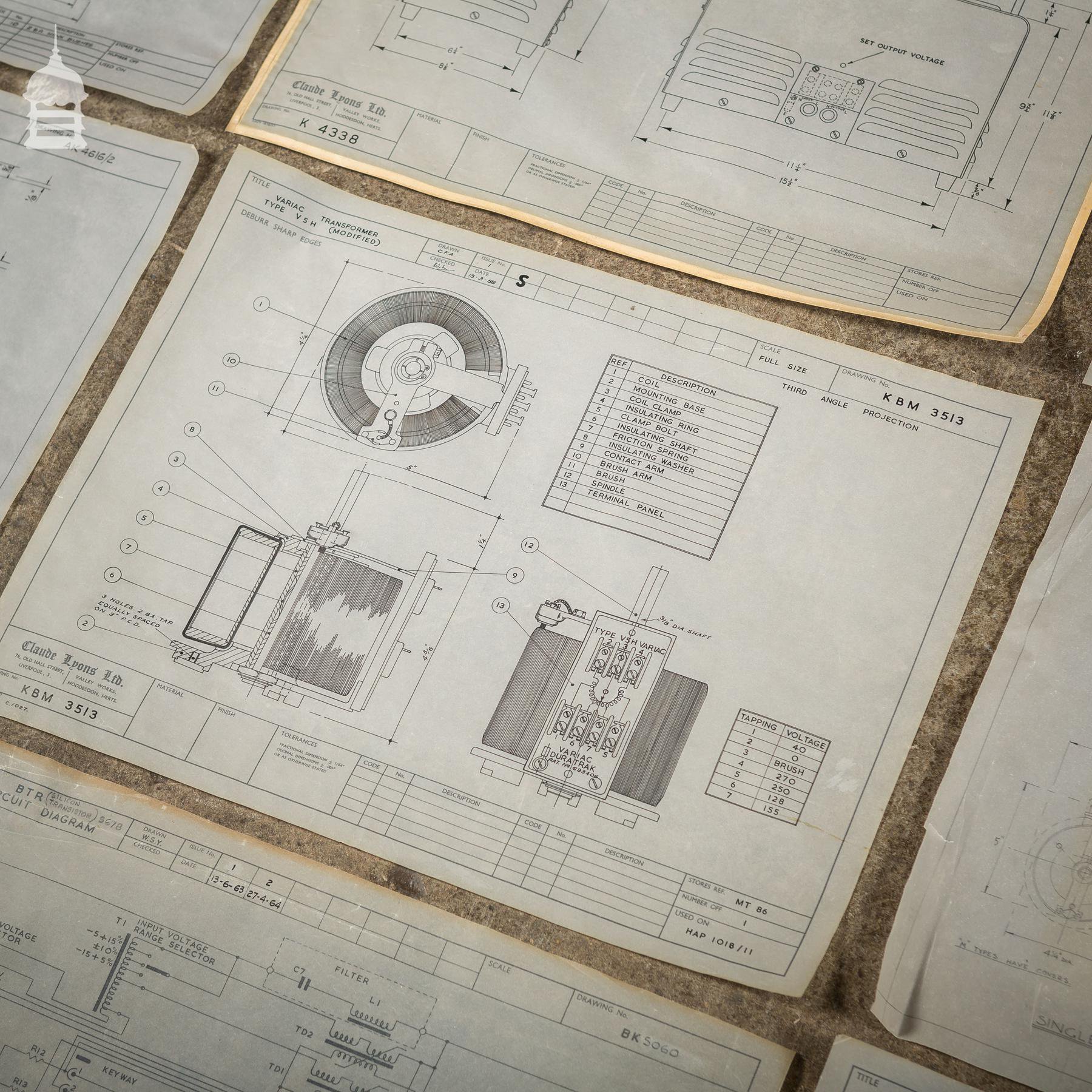 Large Collection of 180+ Vintage Industrial Drawings Schematics Papers ...
