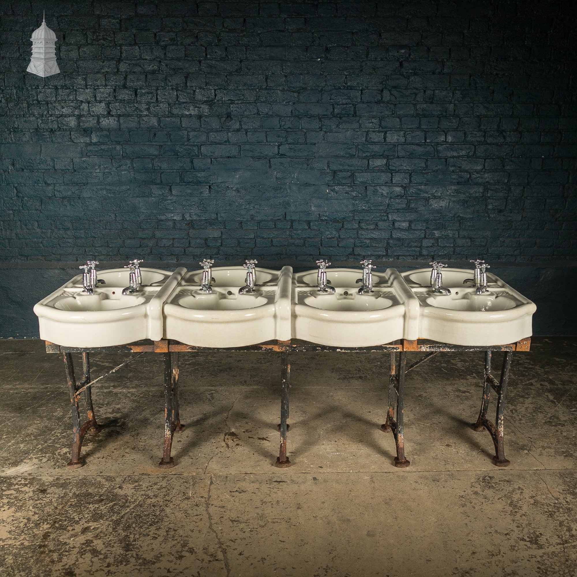 Communal Washroom Sinks, Original Edwardian Eight Basin Arrangement on ...
