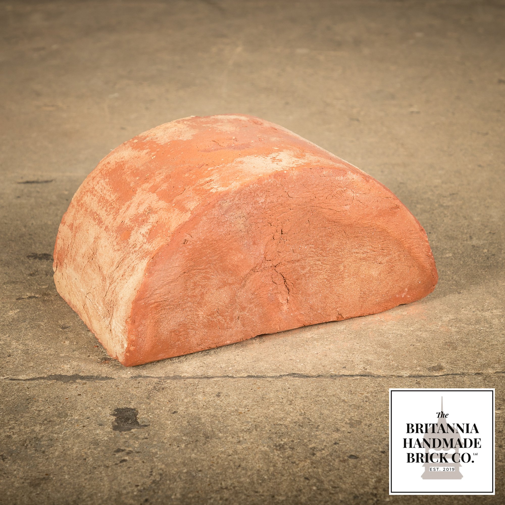 6" Half Round Red Coping Brick, Handmade Period Style Wall Copings ...