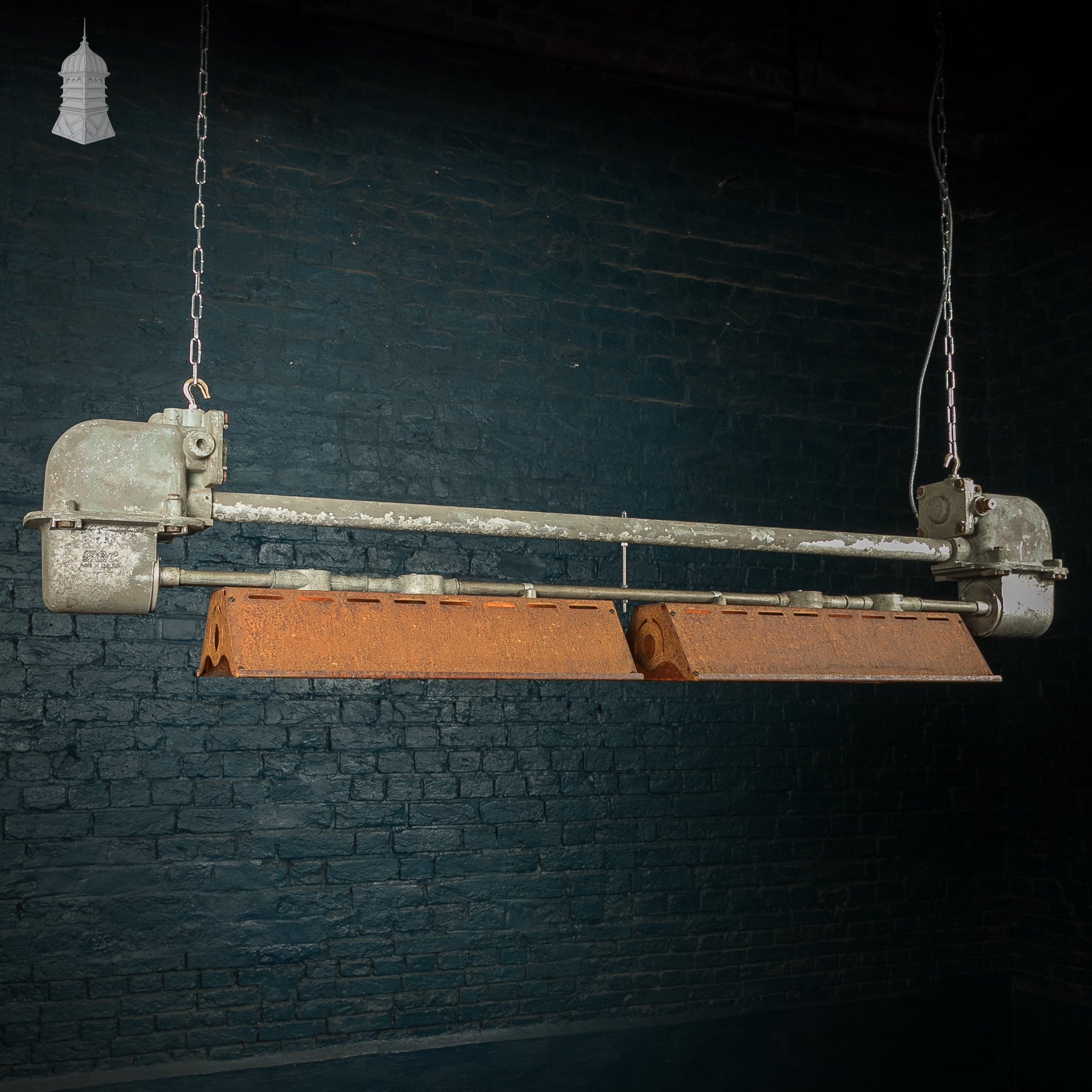 Hanging industrial light fixture repurposed G.E.C Explosion Proof ...