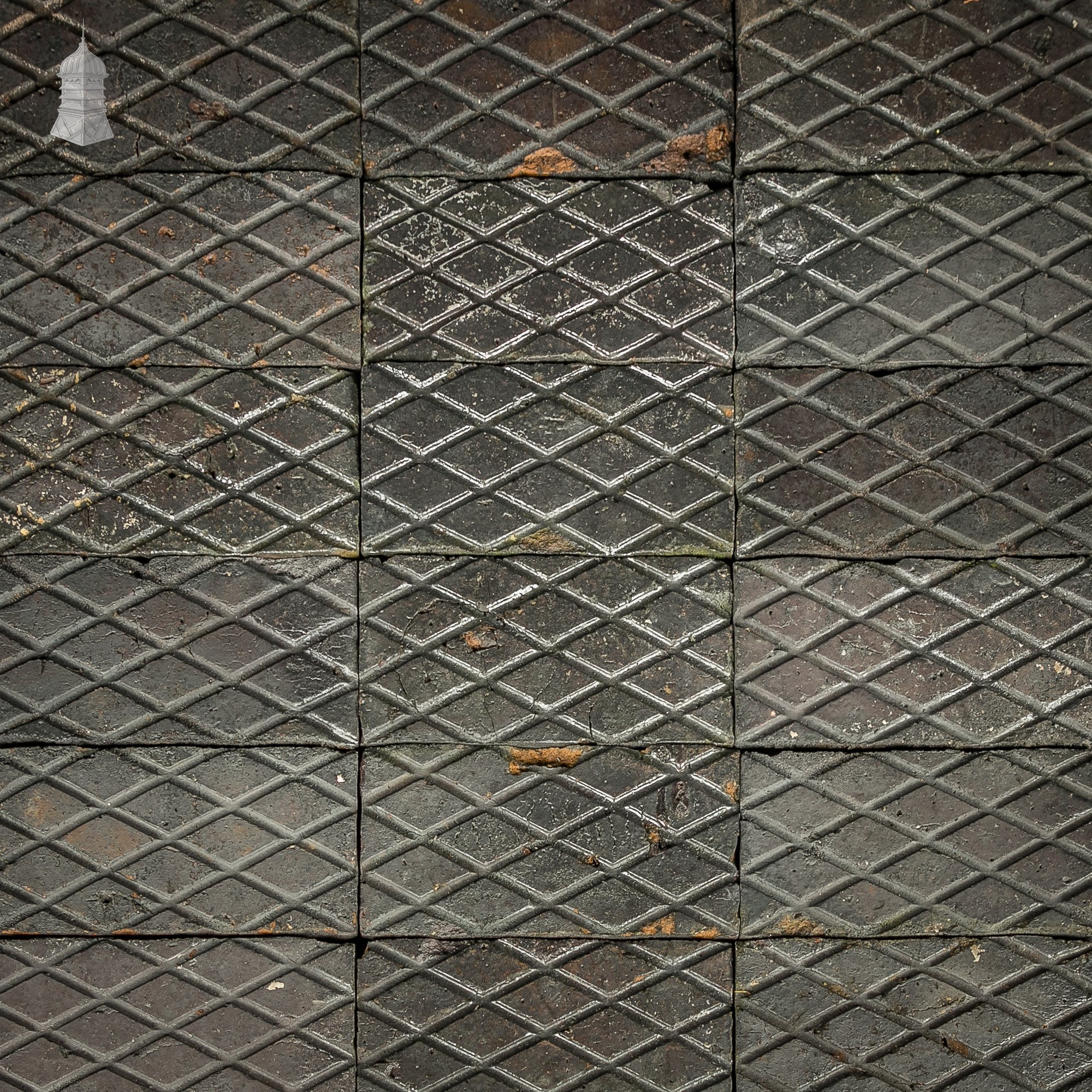 Diamond Pattern Paver, Staffordshire Blue Stable Brick, Batch of 85 - 3 ...