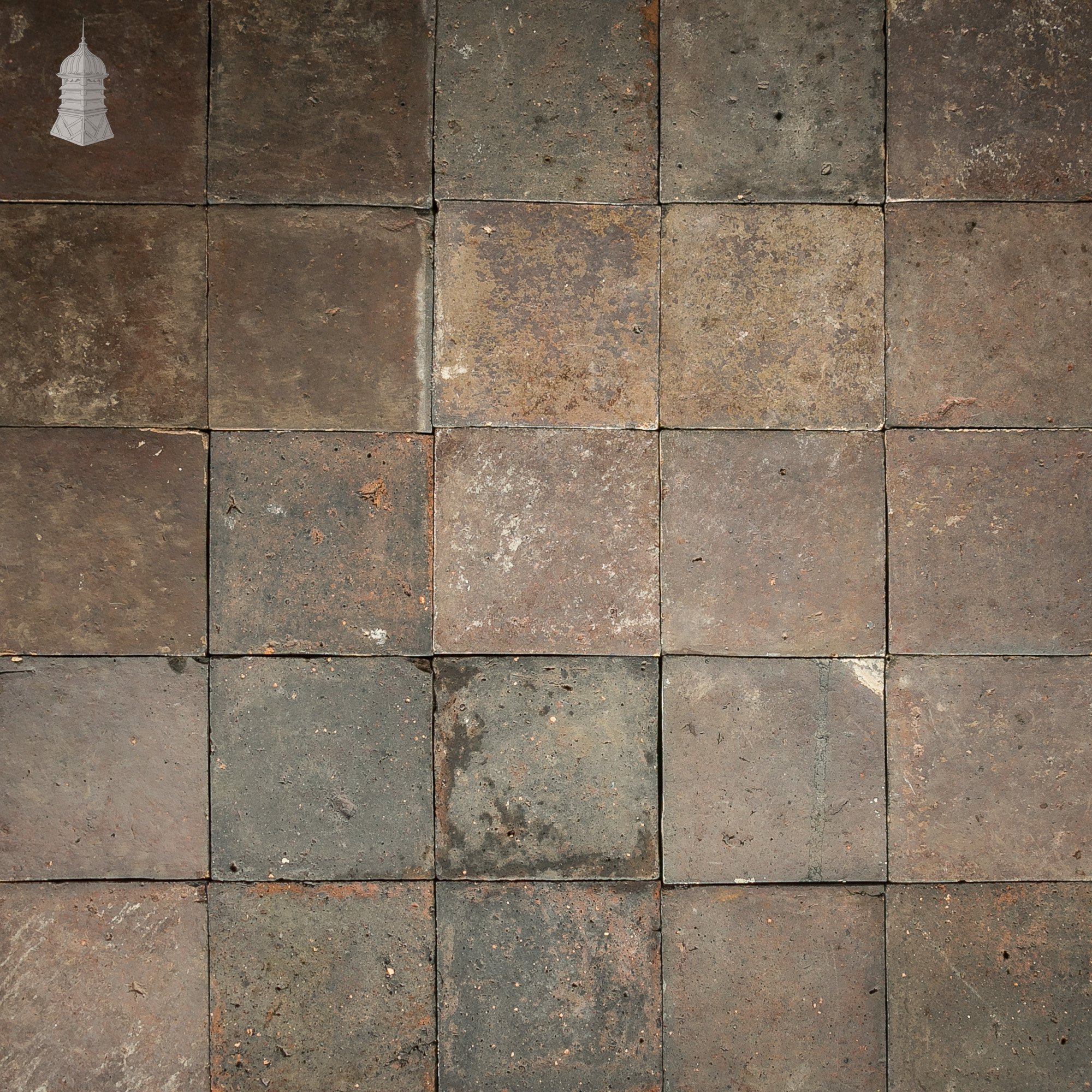 Blue Quarry Tiles, 6.5” x 6.5” Batch of 137 Reclaimed Staffordshire ...