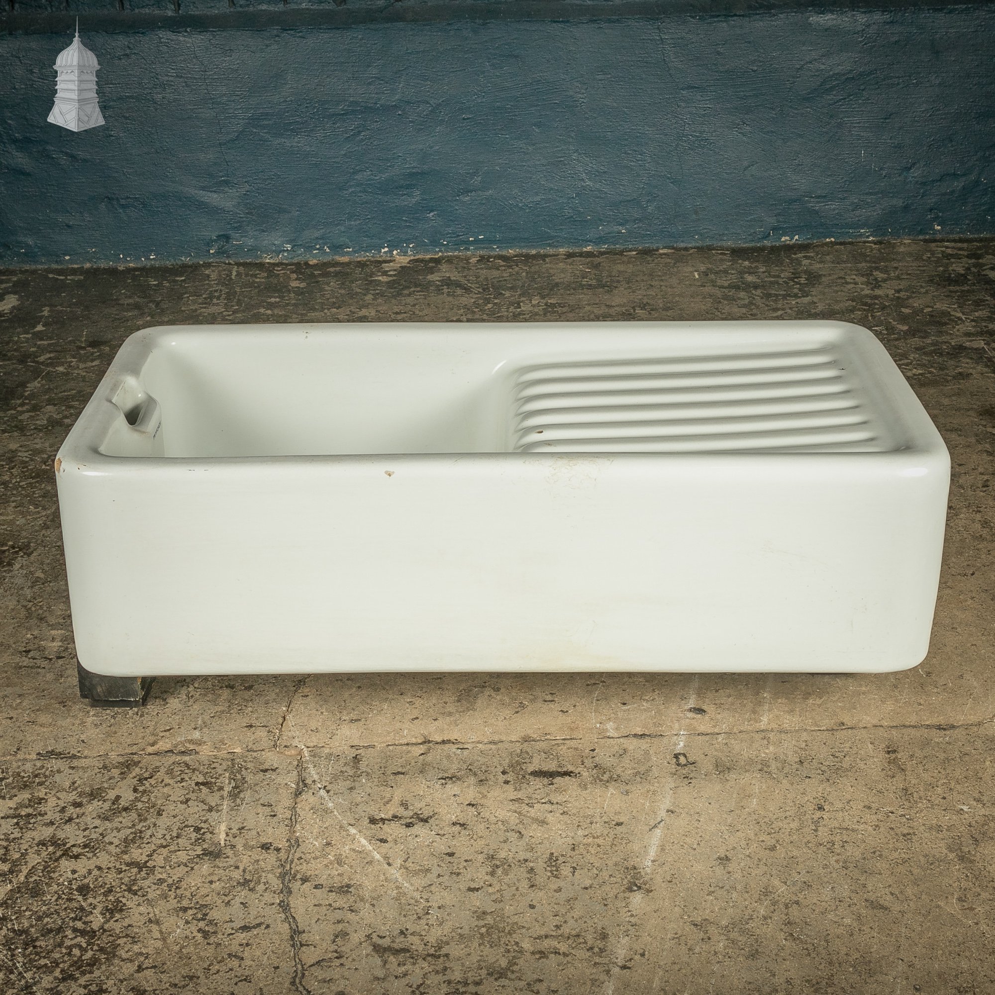 Butler Sink with Drainer, White, 19th C | Norfolk Reclamation