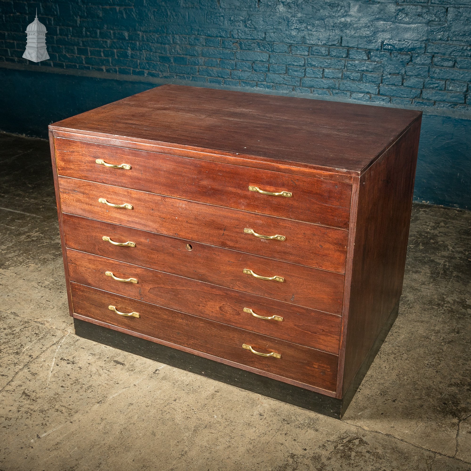 Plans Chest Drawers Dark Mahogany Finish with Brass Handles | Norfolk ...