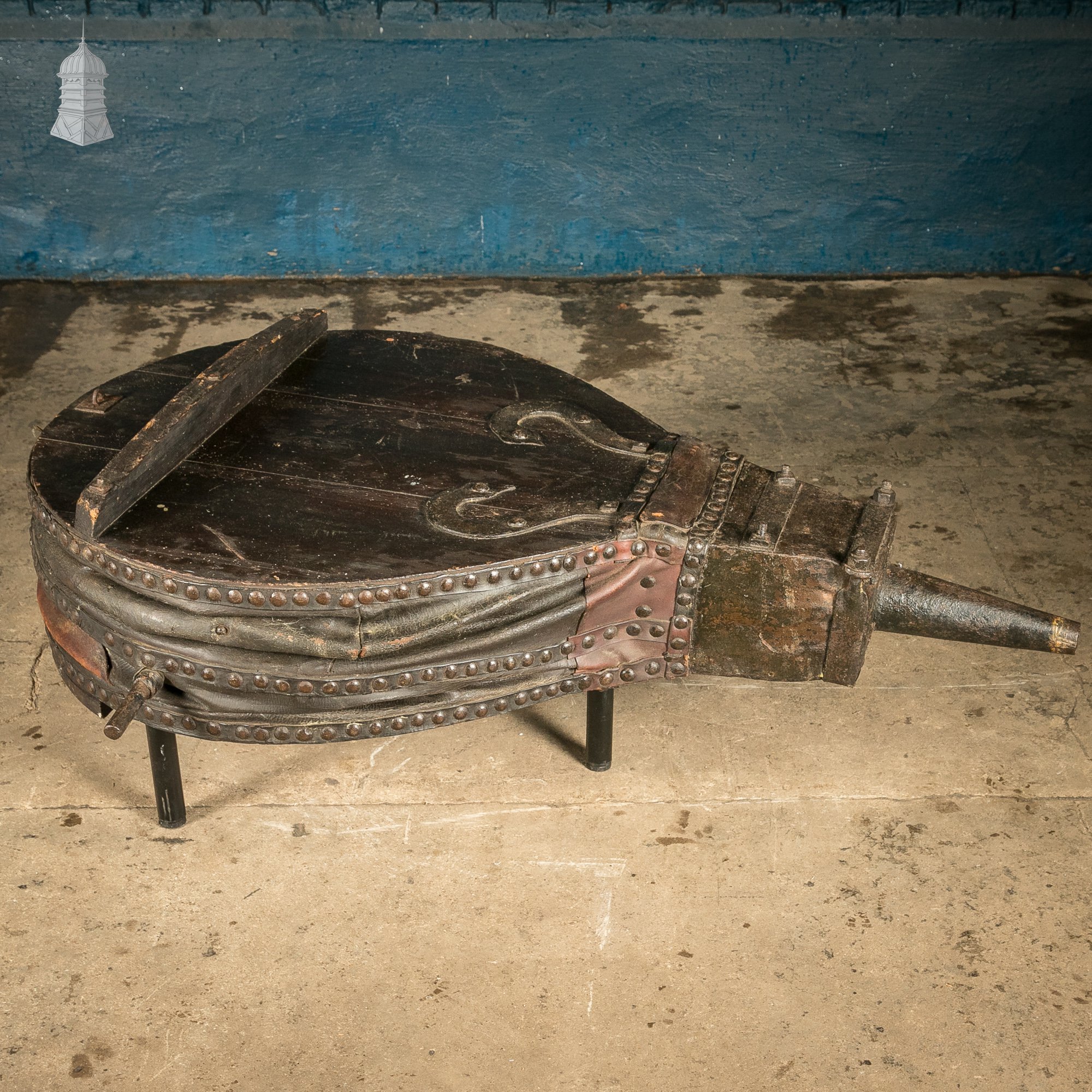 Bellows Coffee Table, Large Repurposed Forge Bellows | Norfolk Reclamation
