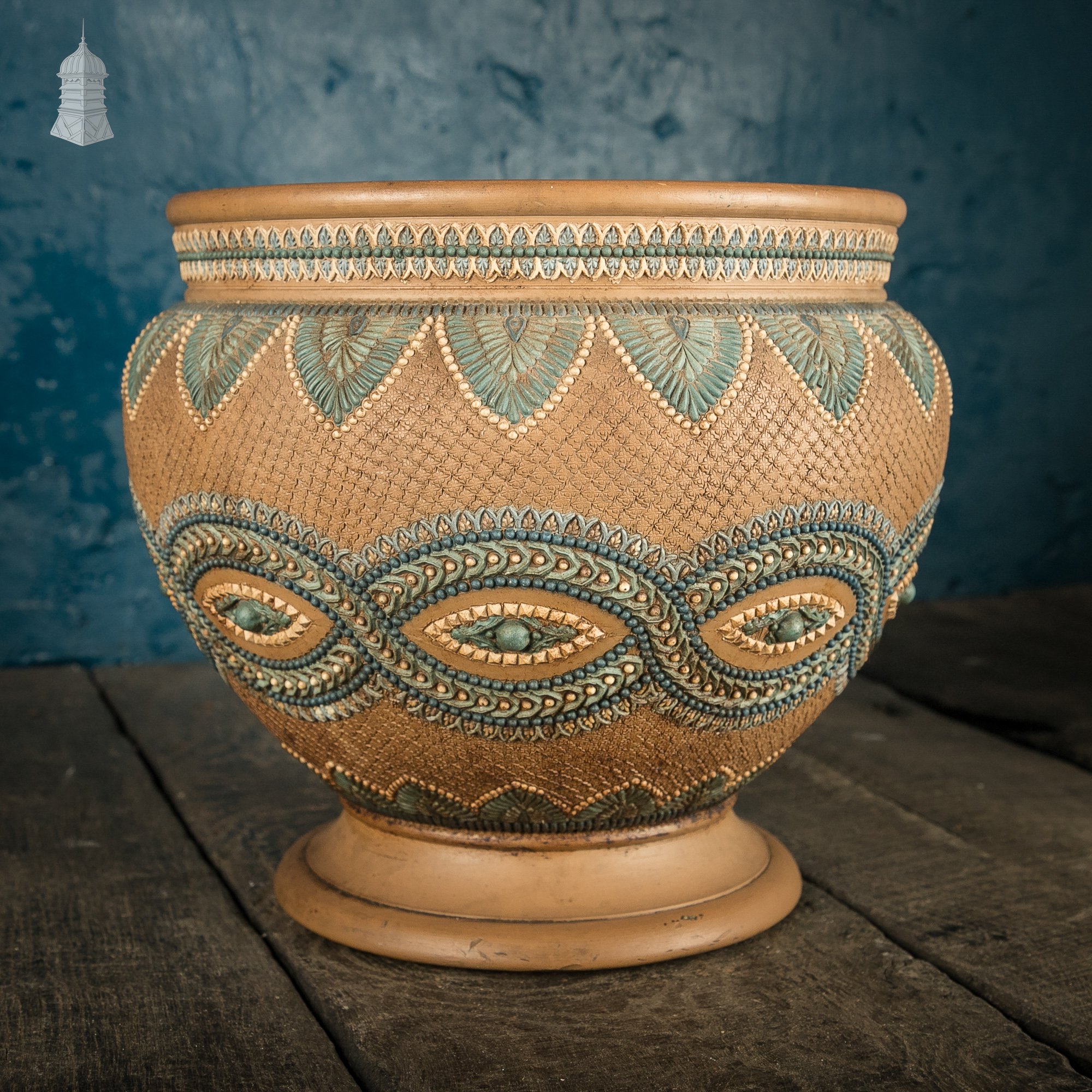 Silicon Ware Jardinière by Doulton Lambeth Dated 1884 | Norfolk Reclamation