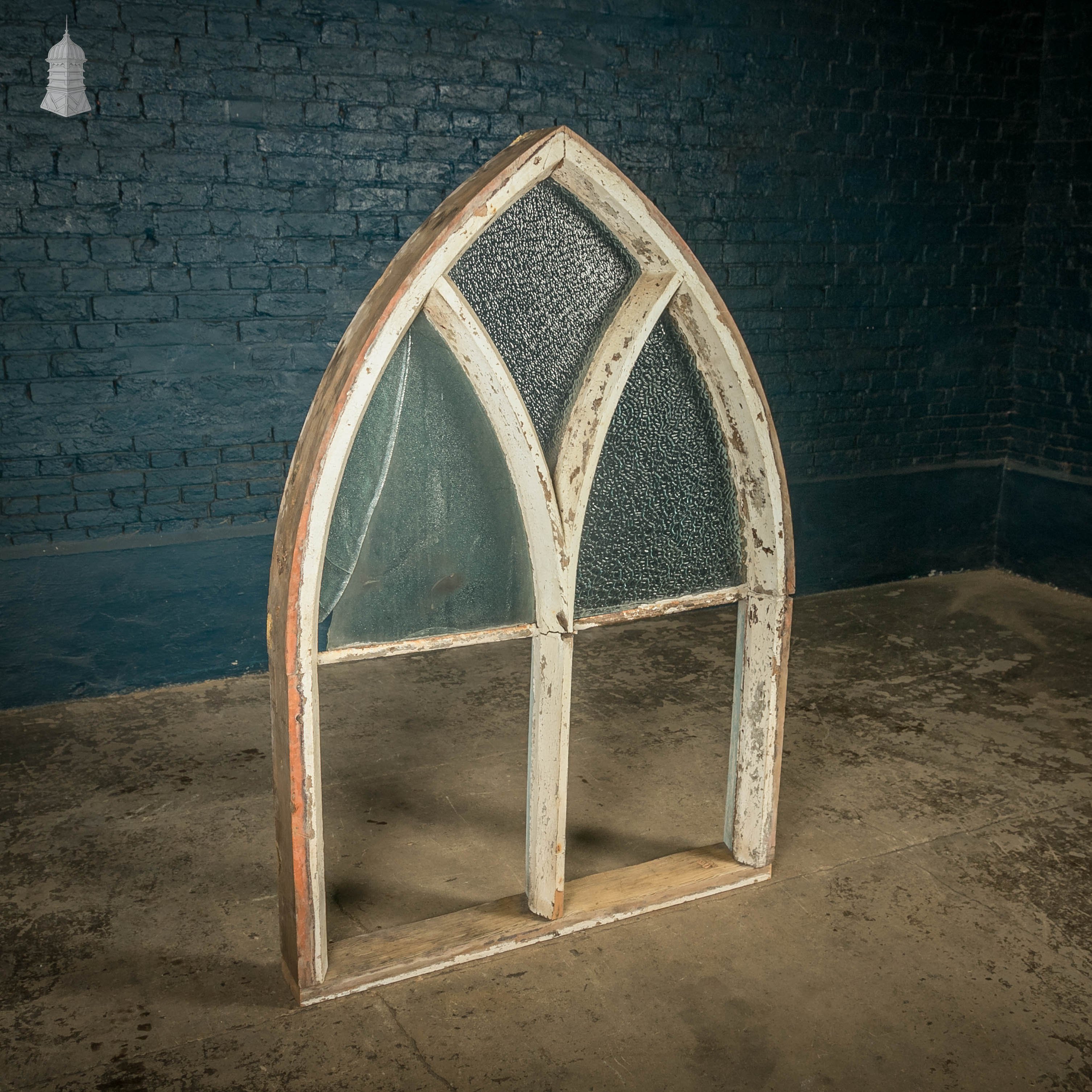 Arch Top Window, Timber with Textured Glass | Norfolk Reclamation
