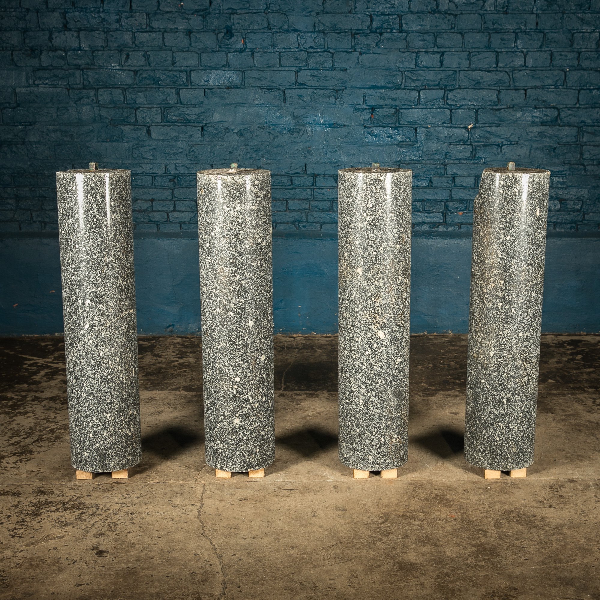 Polished Granite Columns, Set of 4 | Norfolk Reclamation