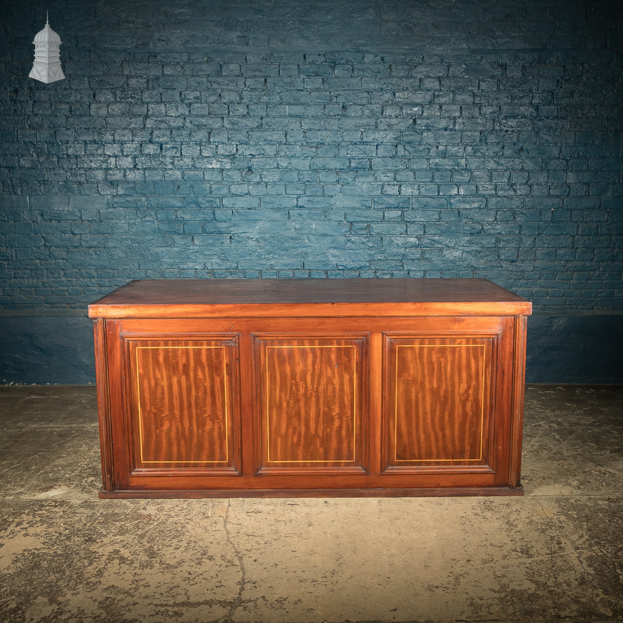 Haberdashery Shop Counter, Edwardian Inlaid Mahogany Drawer Unit ...