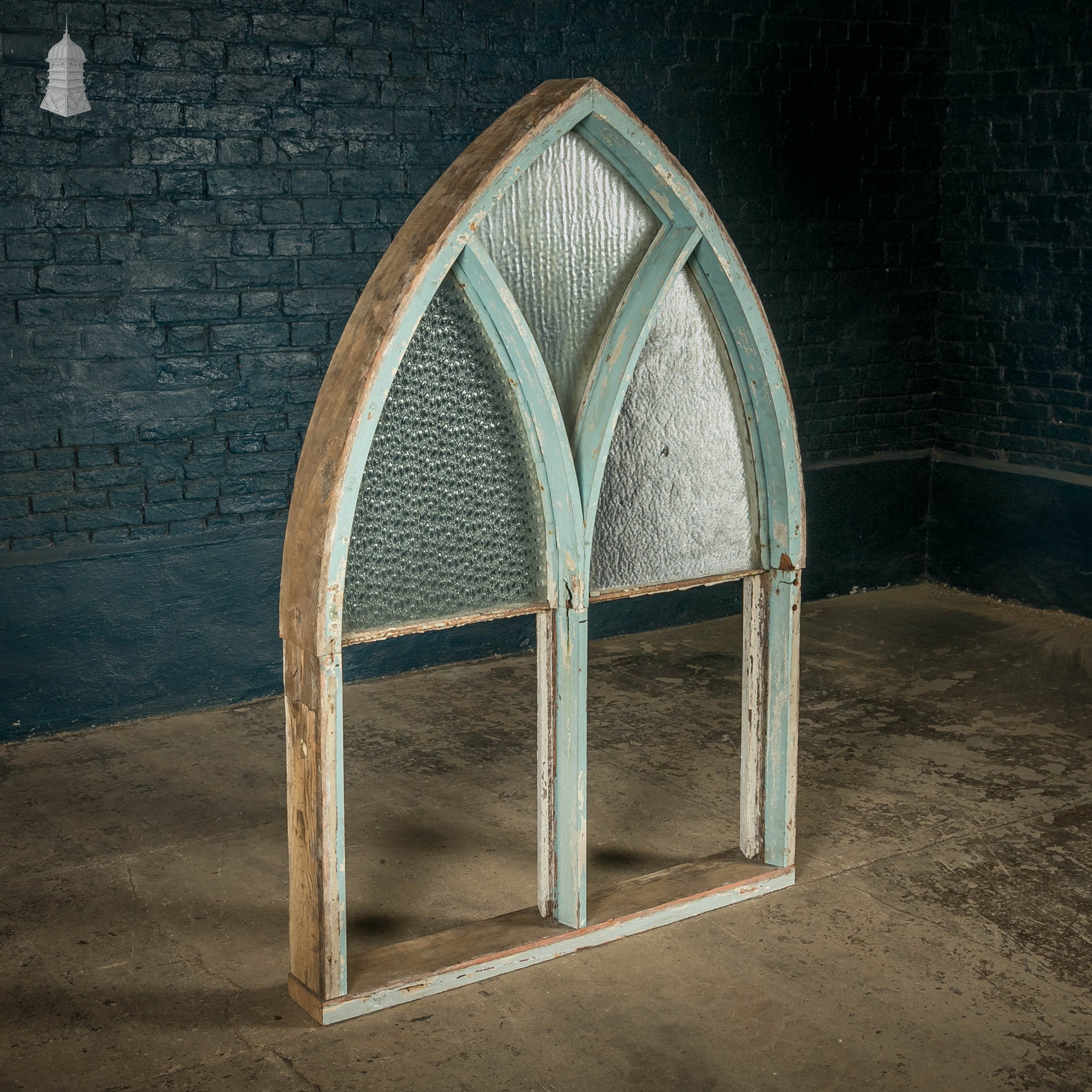 Arch Top Window, Gothic Style with Textured Glass | Norfolk Reclamation